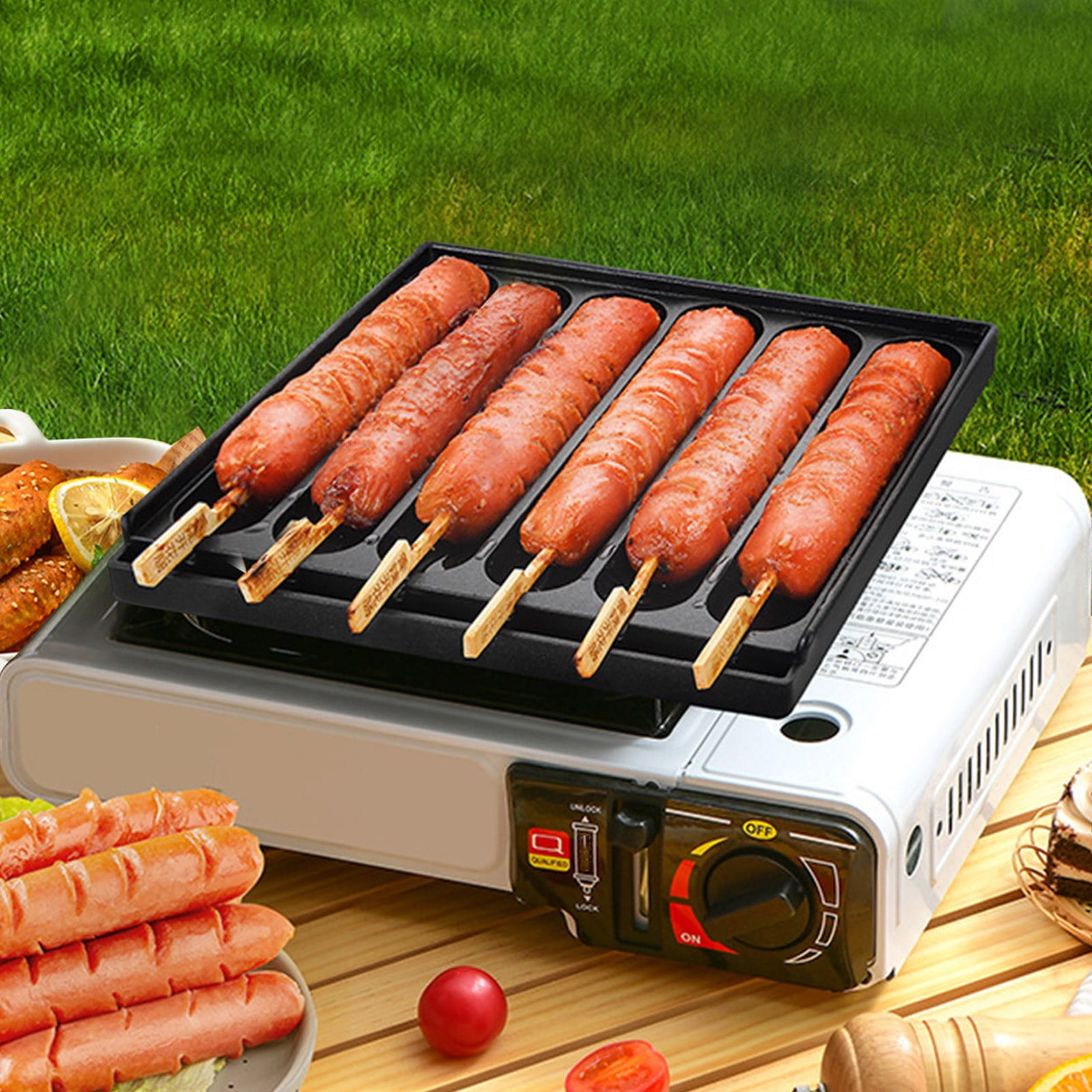 EJWQWQE Hot Dog Pallet For Grill Alloys Sausage Pallet, 6 Hot Dog ...