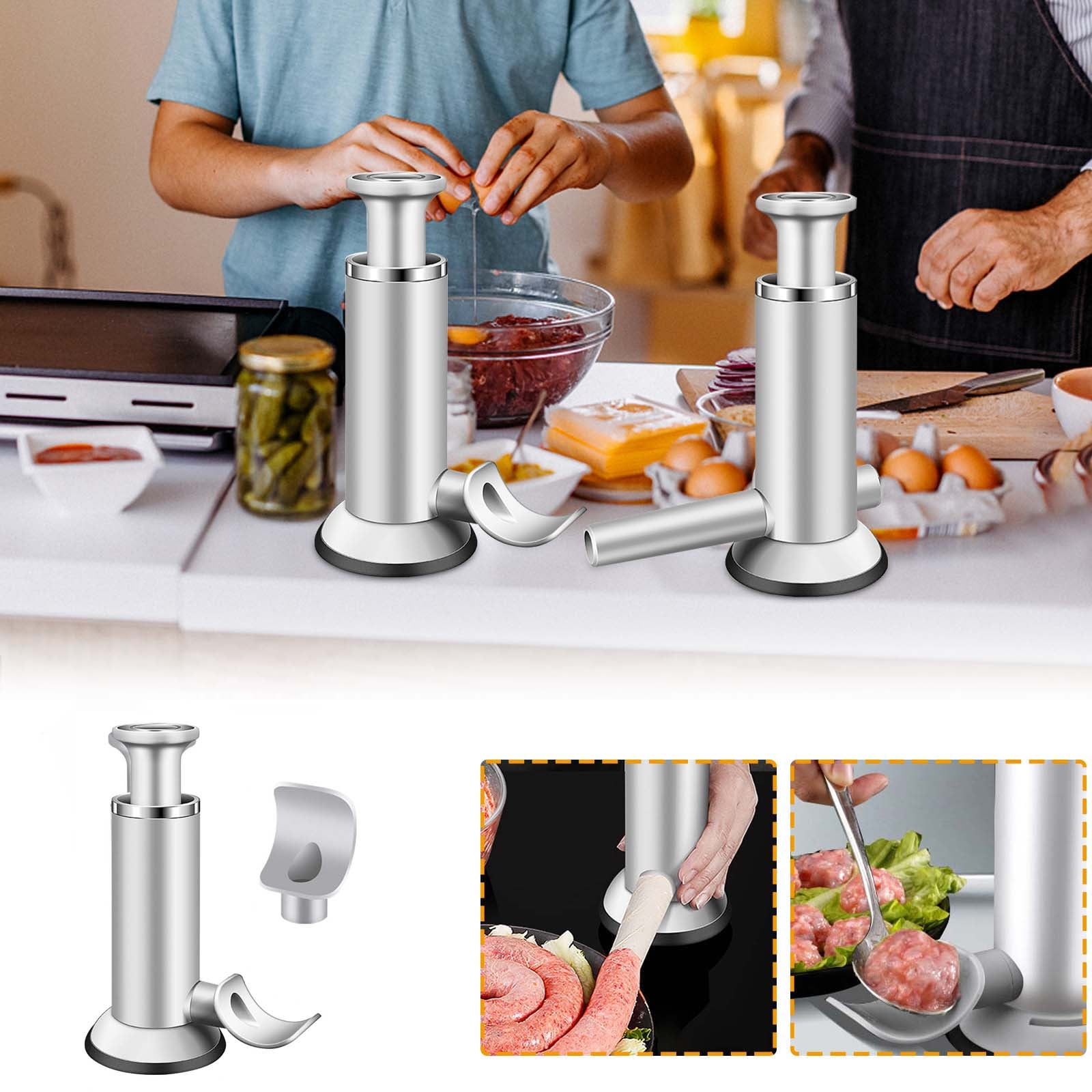 EJWQWQE Plastic Sausage Maker Home Made Meat Sausage Salami Meatball ...