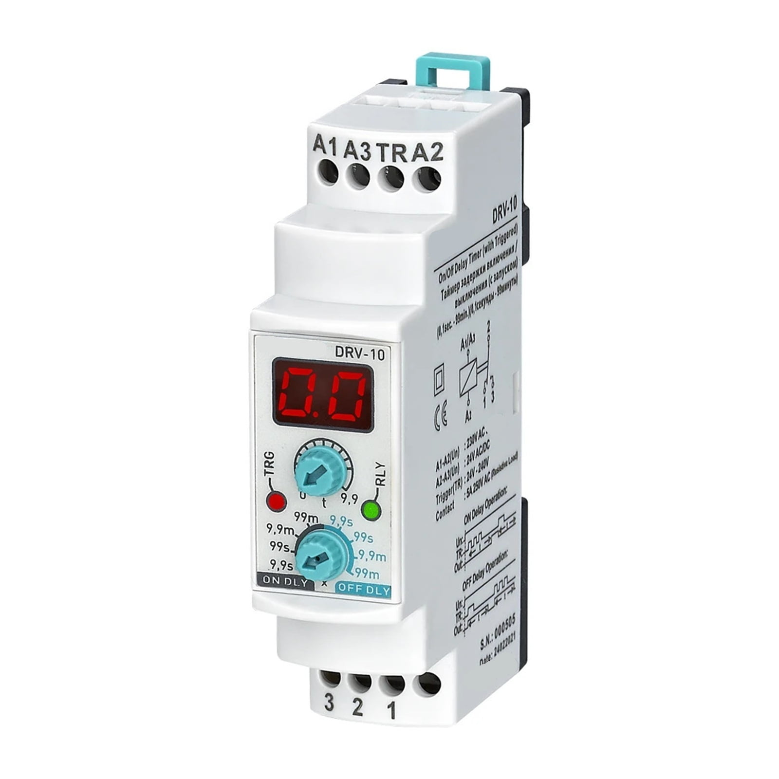 EJYWPSWD DRV10 Digital Multifunction Off Delay Time Relay with Trigger ...