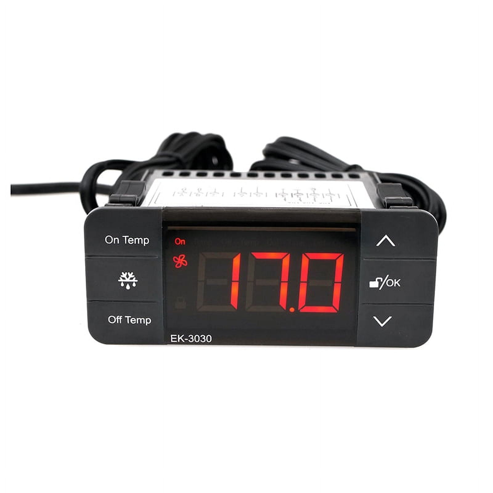 Ek 3030 Digital Temperature Controller 220v Thermostat Sensor Refrigeration Defrost Thermostat