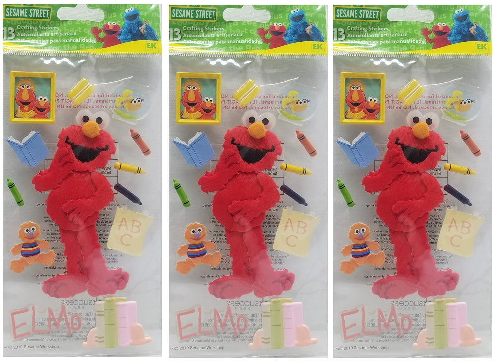 EK Sesame Street Elmo Artist 3D Stickers for Kids, Preschoolers First ...