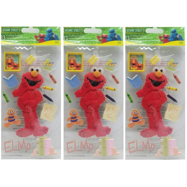 EK Sesame Street Elmo Artist 3D Stickers for Kids, Preschoolers First ...