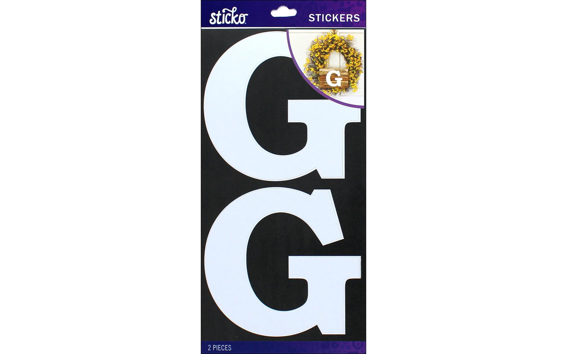 EK Sticko Sticker Basic White Monogram G - Walmart.com