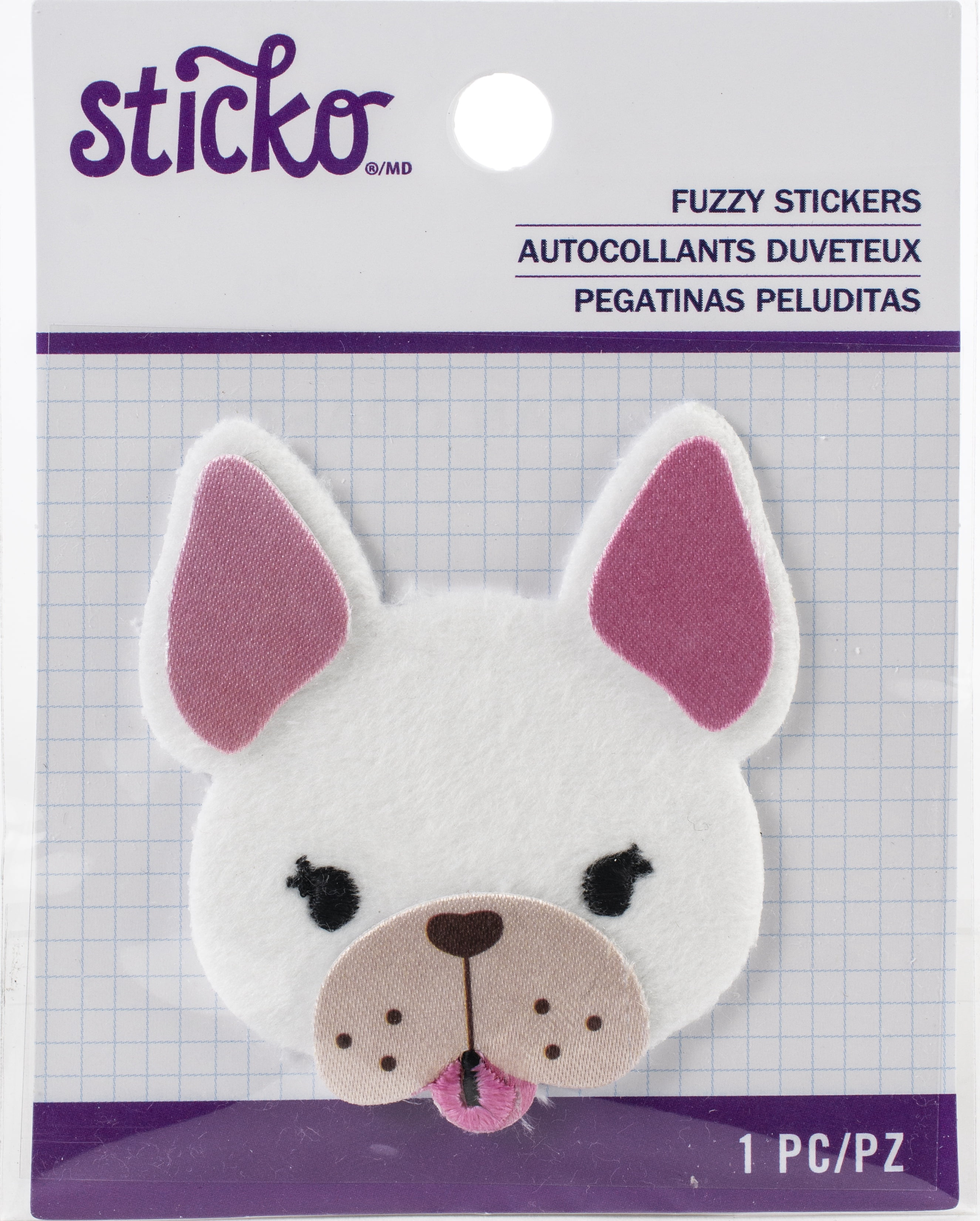 EK Sticko Sticker Fuzzy Frenchie - Walmart.com