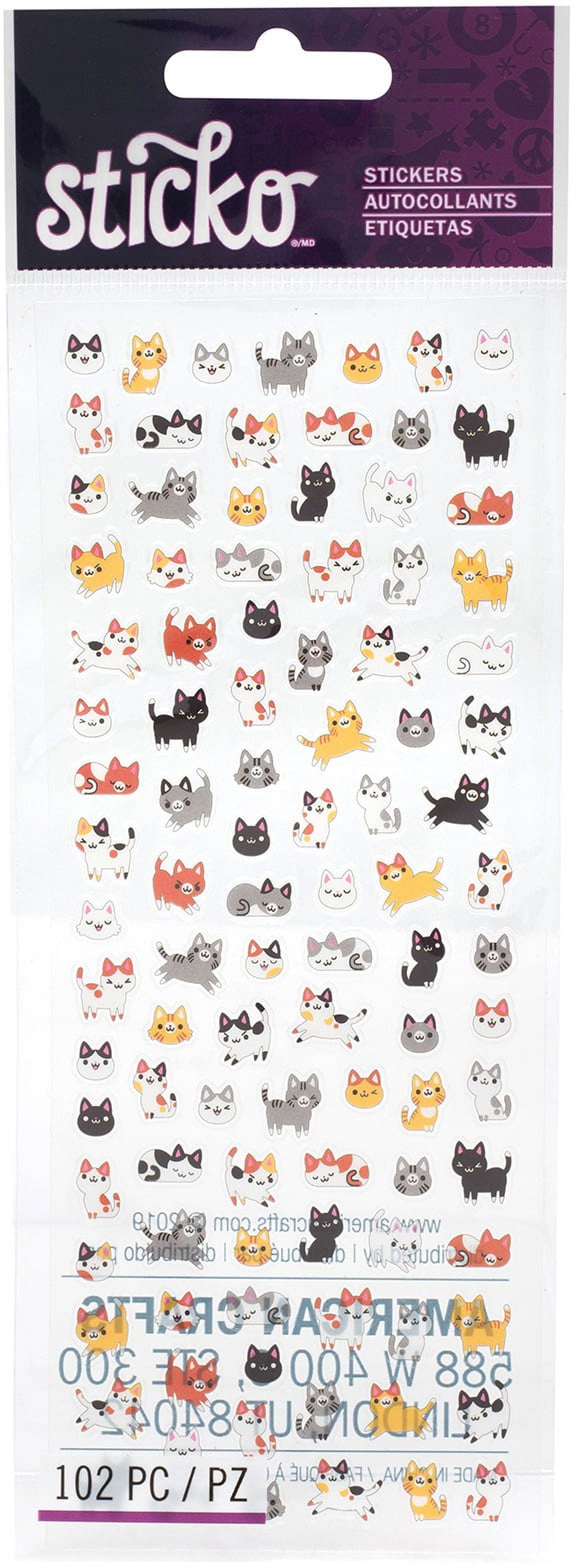 Sticko Tiny Stickers-Cat - Walmart.com