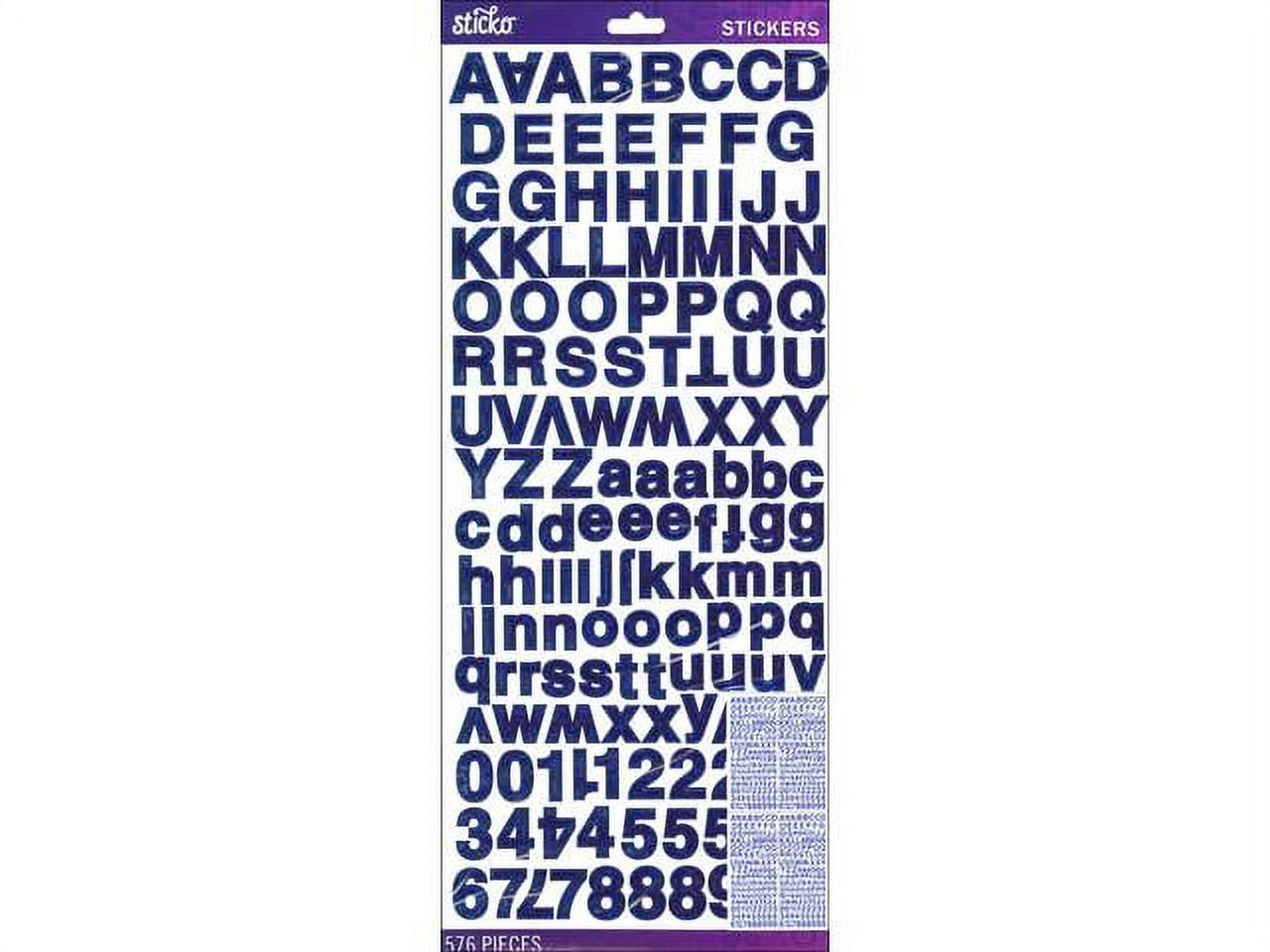 Sticko Alphabet Stickers - 121/Pkg-Helvectica Standard - Blue Foil ...