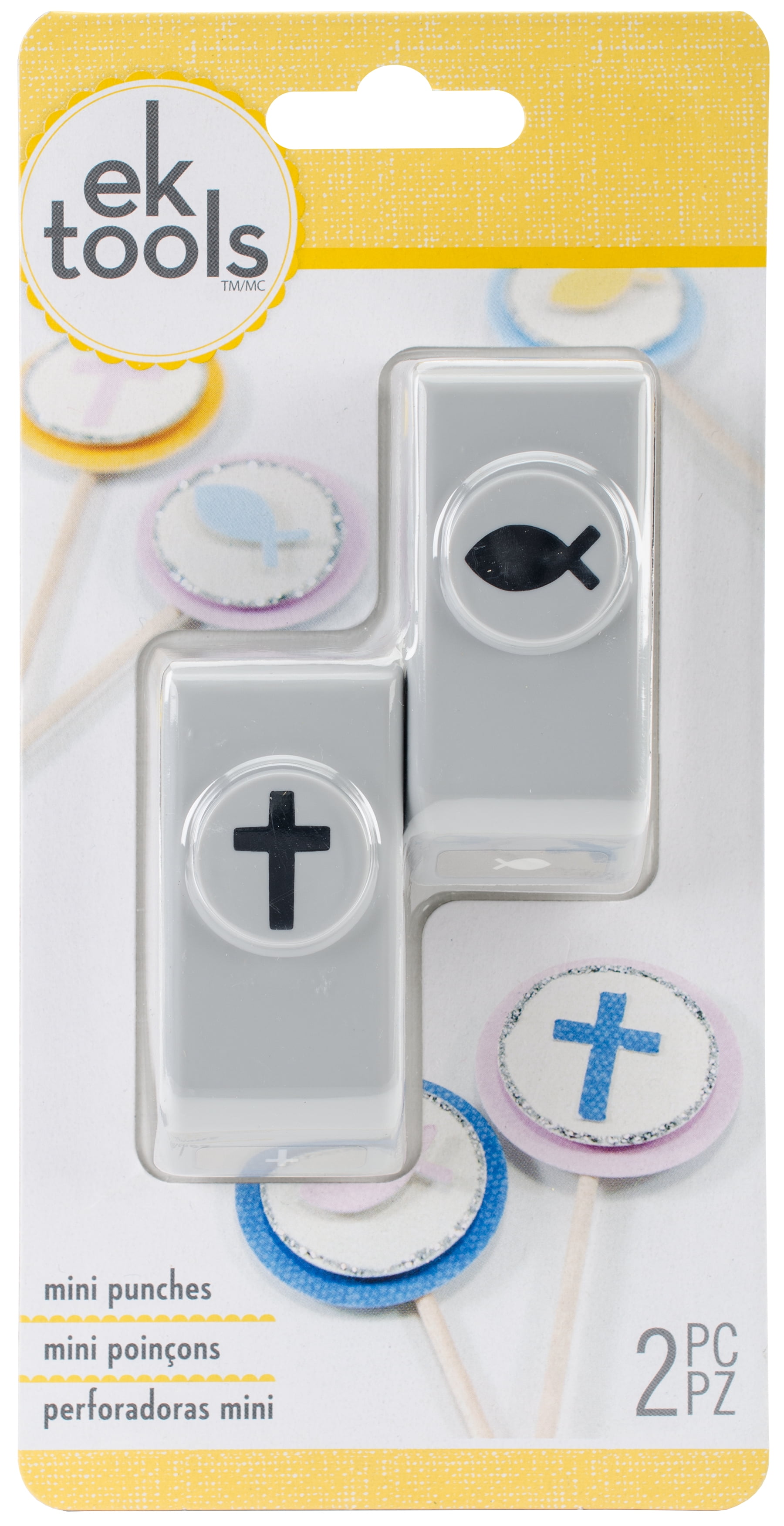 EK Tools Mini Punches 2/Pkg-Cross & Fish - Walmart.com