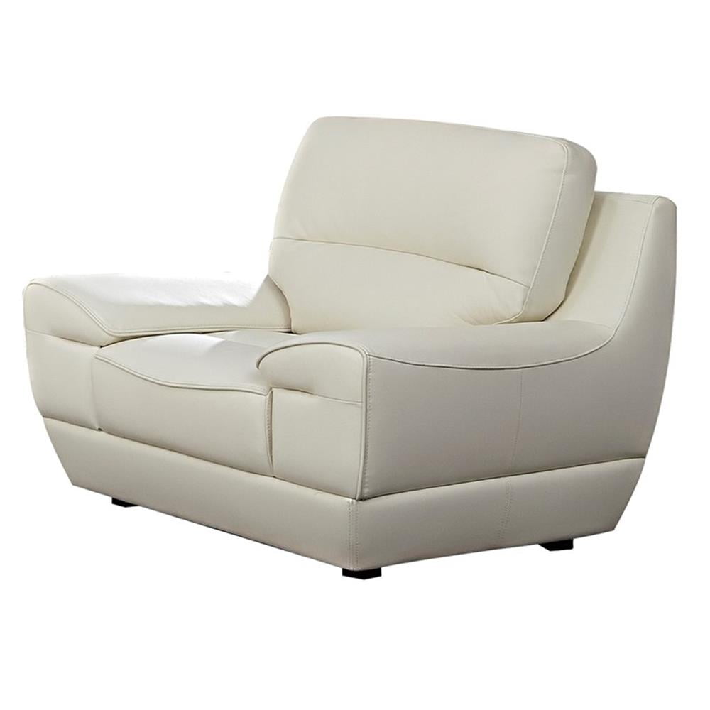 EK018 White Color With Italian Leather Chair - Walmart.com