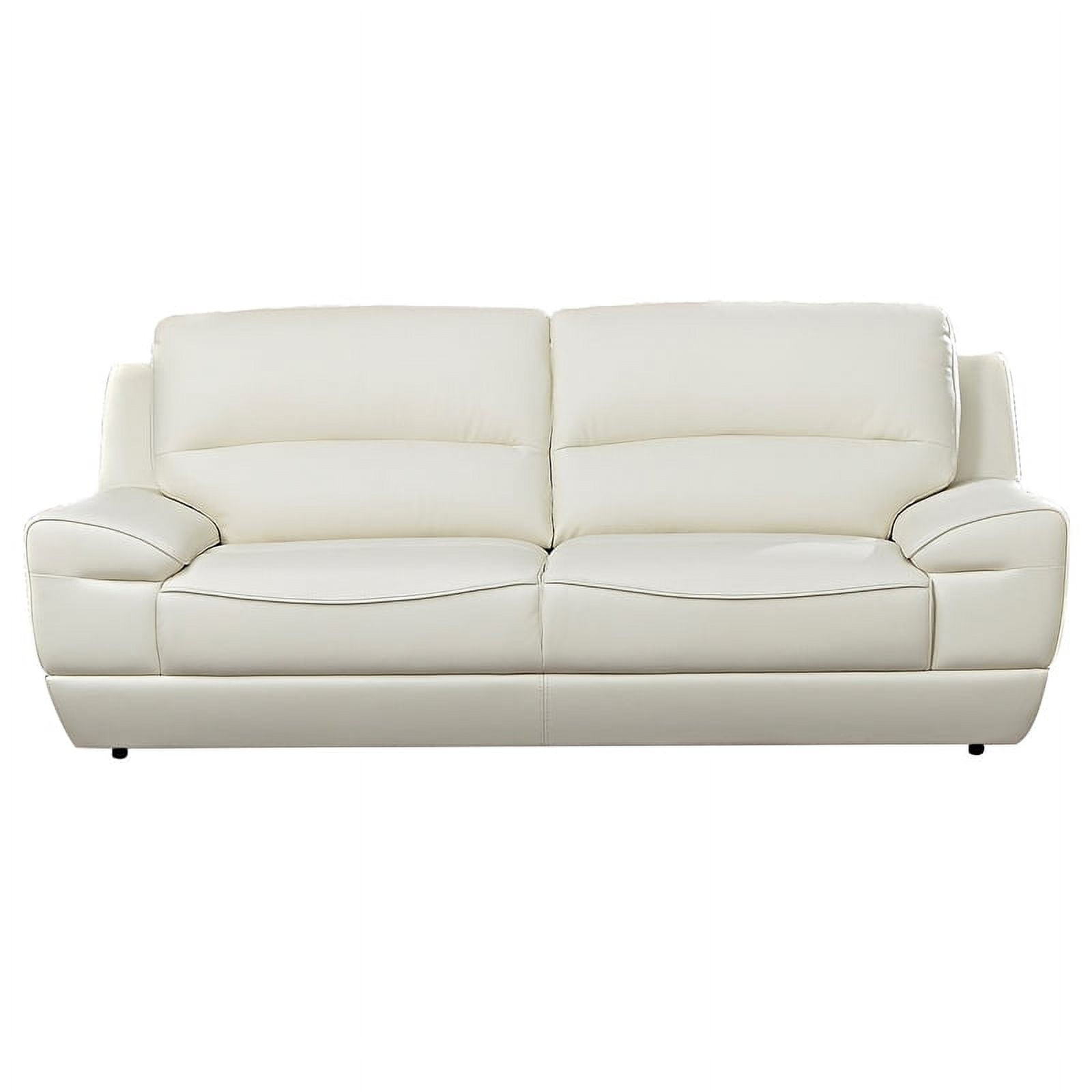 EK018 White Color With Italian Leather Sofa - Walmart.com