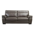 EK020 Taupe (Brown) Color With Italian Leather Sofa - Walmart.com