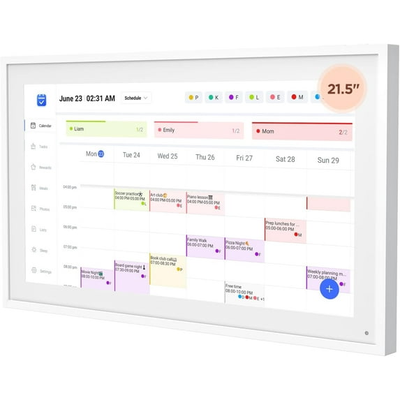 Digital Calendar 21.5 Inch Touch Screen, Electronic Wall Calendar ...