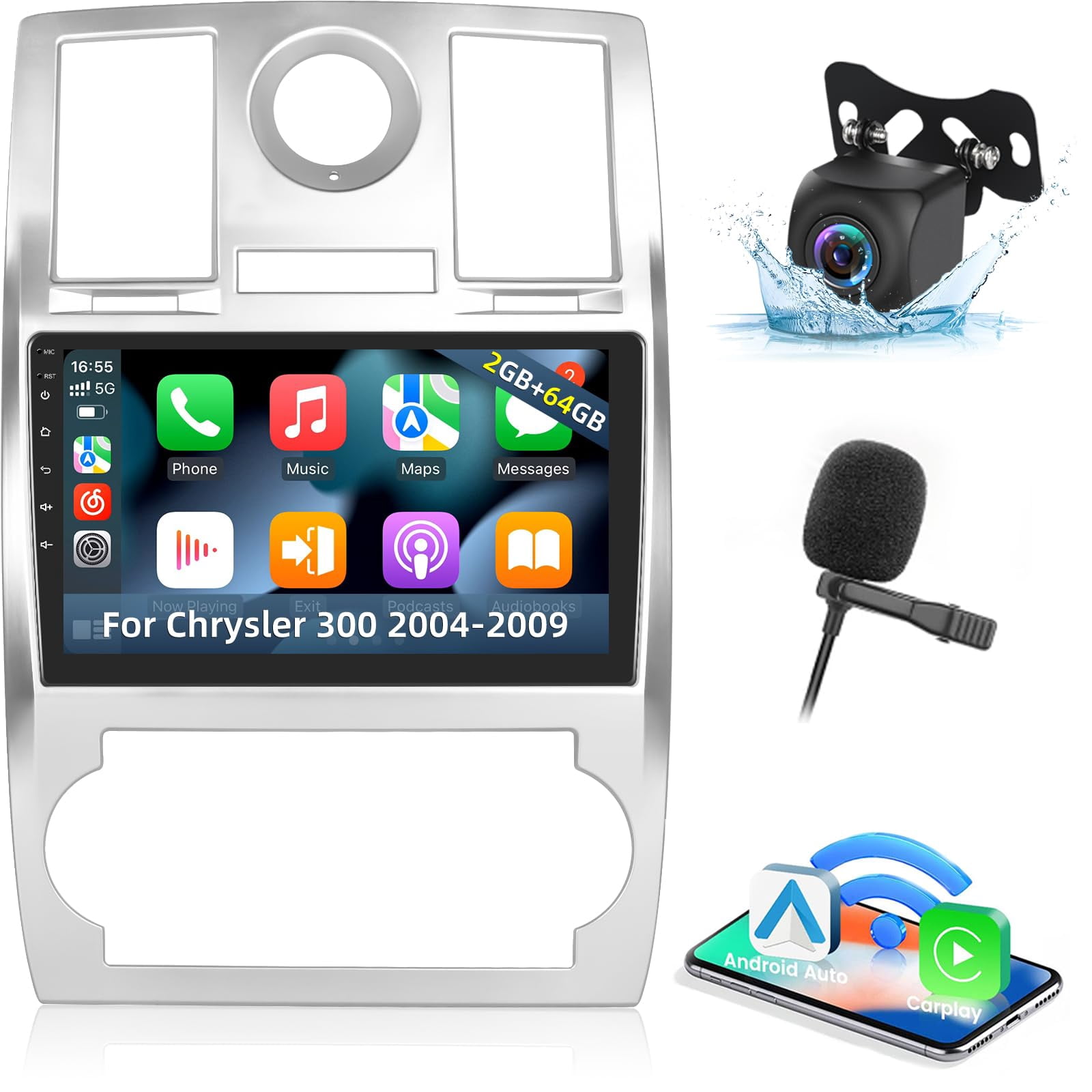EKAT for Chrysler 300 2004-2009 [2+64G] Android Car Stereo with ...