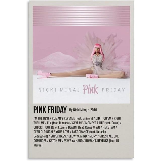 EKCOS Nicki Poster Minaj Pink Friday Complete Edition Music Album Cover Posters 1 Room Aesthetic ...