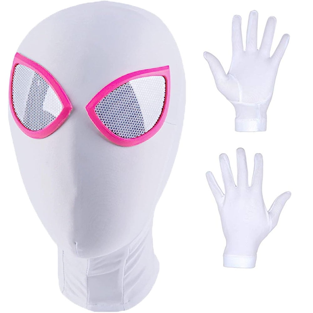 EKEZf Gwen Stacy Super Hero Spider Mask White Polyester Spandex ...