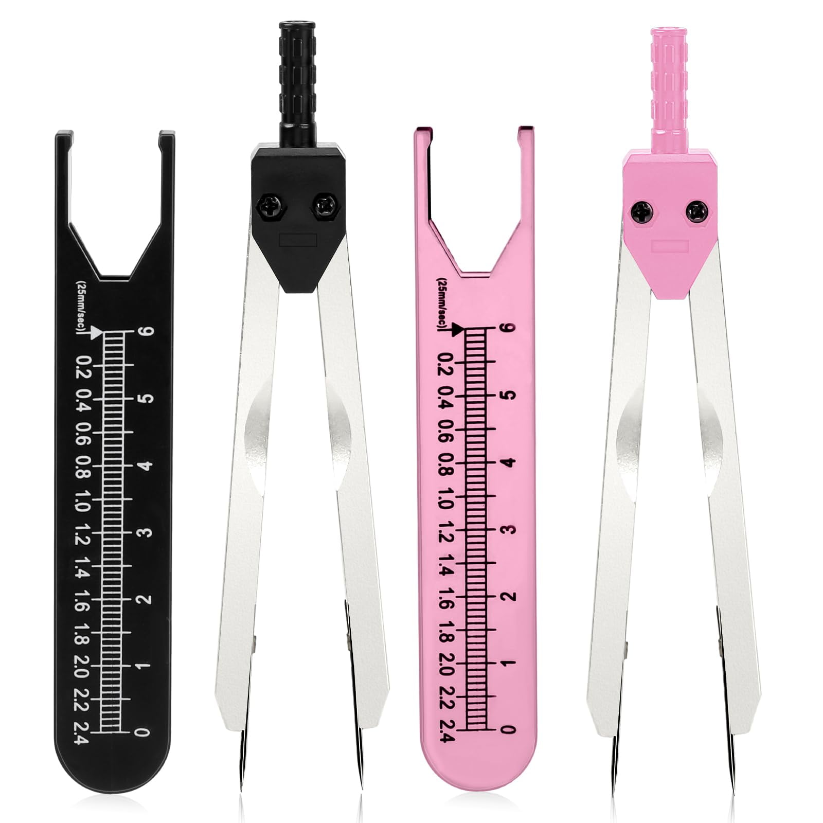 EKG Calipers, 2 Pcs ECG Calipers Measuring Tool with Ruler EKG Caliper Divider Nursing Tools for ...