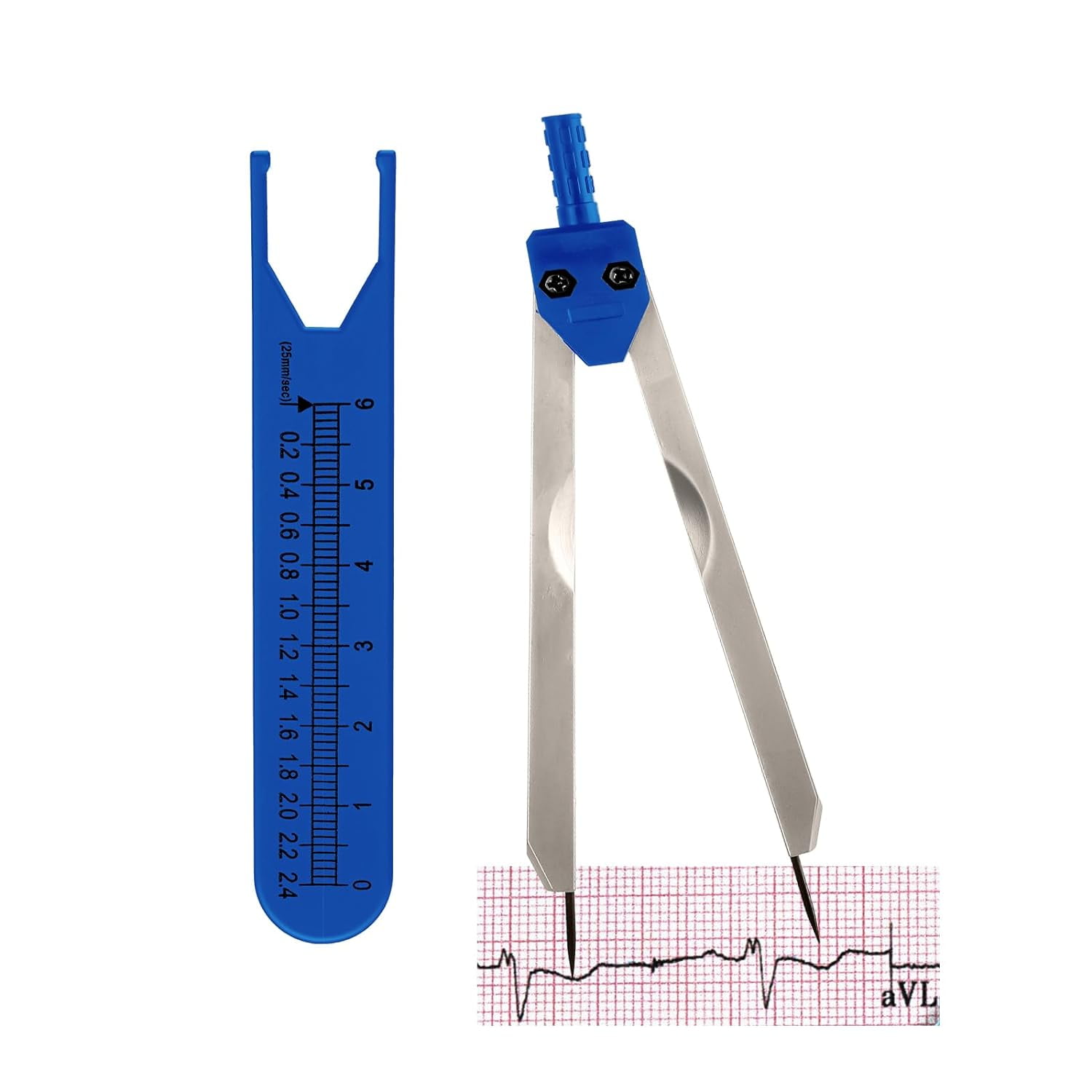 EKG Calipers ECG Calipers Measuring Tool with Ruler EKG Caliper Divider ...