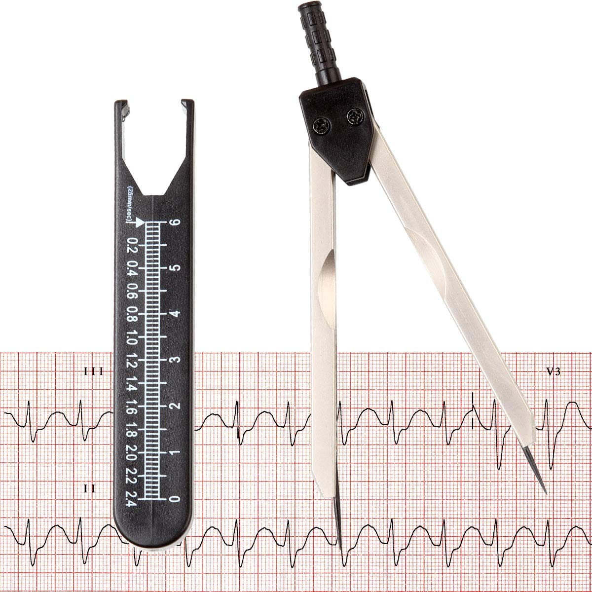 EKG ECG Caliper Electrocardiogram Divider, Black ECG Calipers with ...
