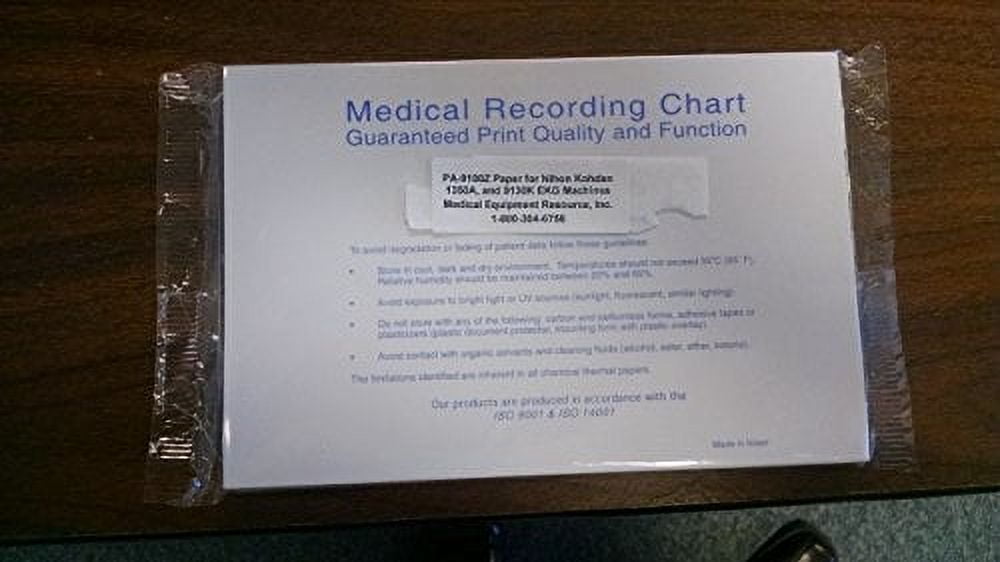 EKG Paper for Nohon Kohden 1350A & 9130K EKG Machines - 10 Sheets per ...
