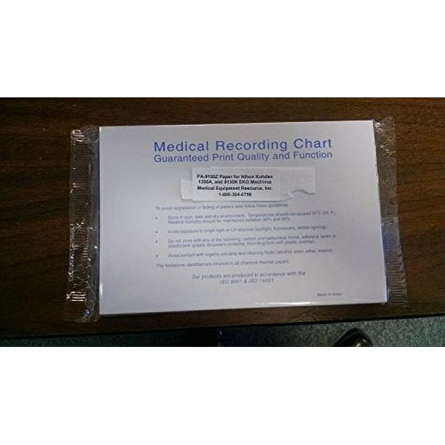 EKG Paper for Nohon Kohden 1350A & 9130K EKG Machines - 10 Sheets per ...