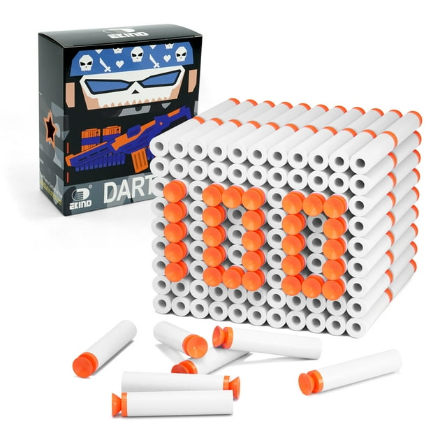 Ekind 100 Pcs Suction Darts Refill Pack Foam Bullet Compatible For Nerf
