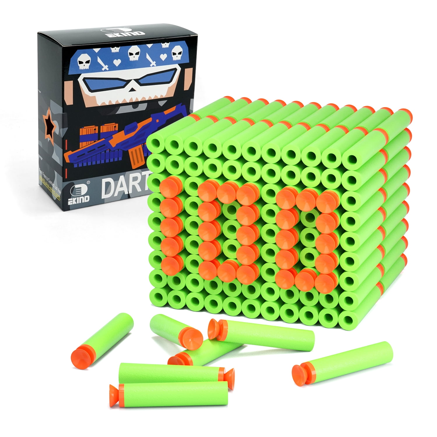 EKIND 100 Pcs Suction Darts Refill Pack Foam Bullet Compatible for NERF ...