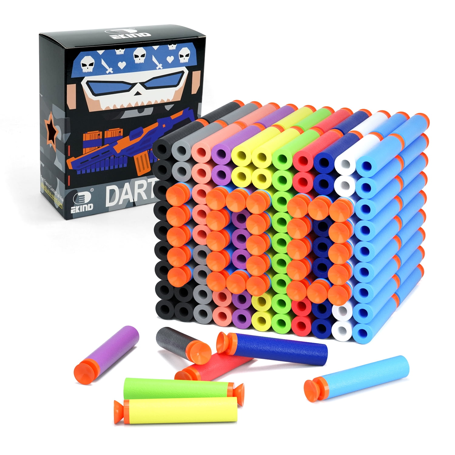 EKIND 100 Pcs Suction Darts Refill Pack Foam Bullet Compatible for NERF ...