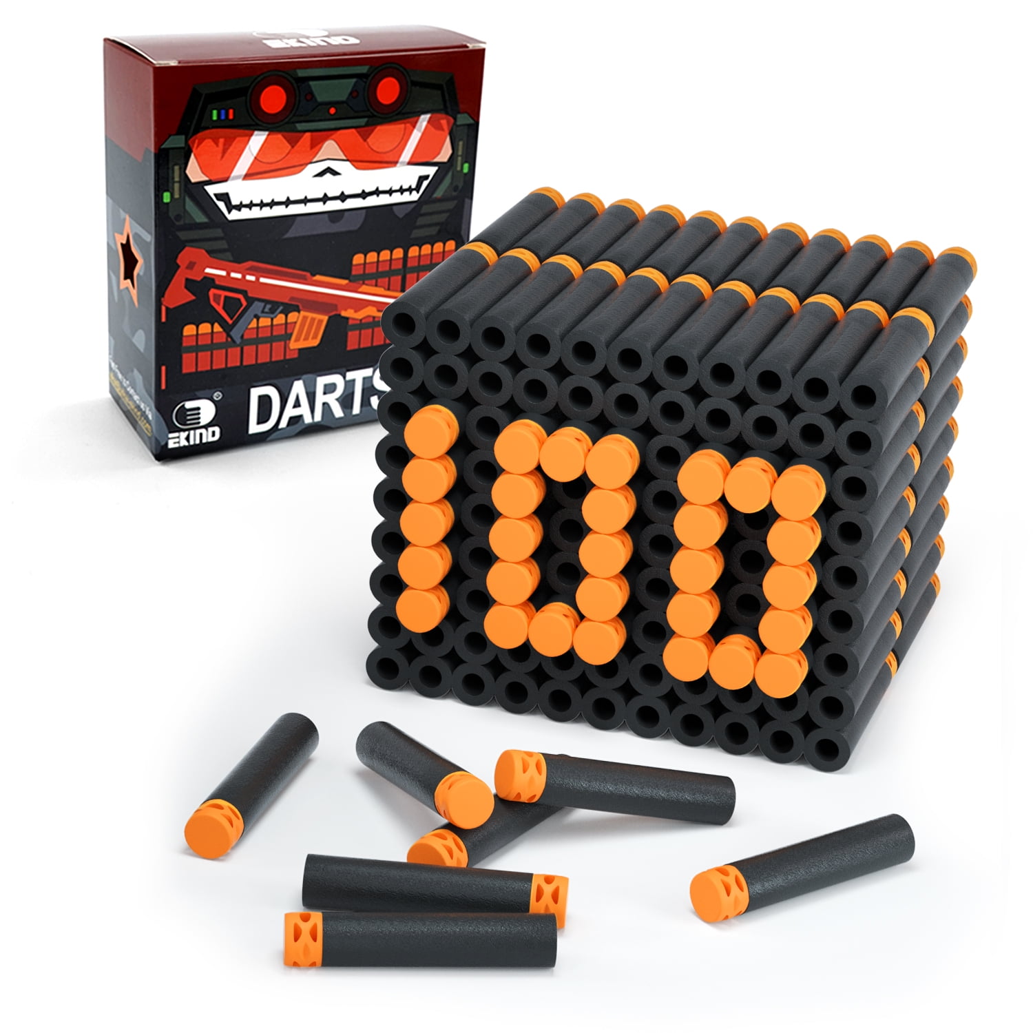 EKIND 100 Pcs Waffles Darts Refill Pack Foam Bullet Compatible for NERF ...