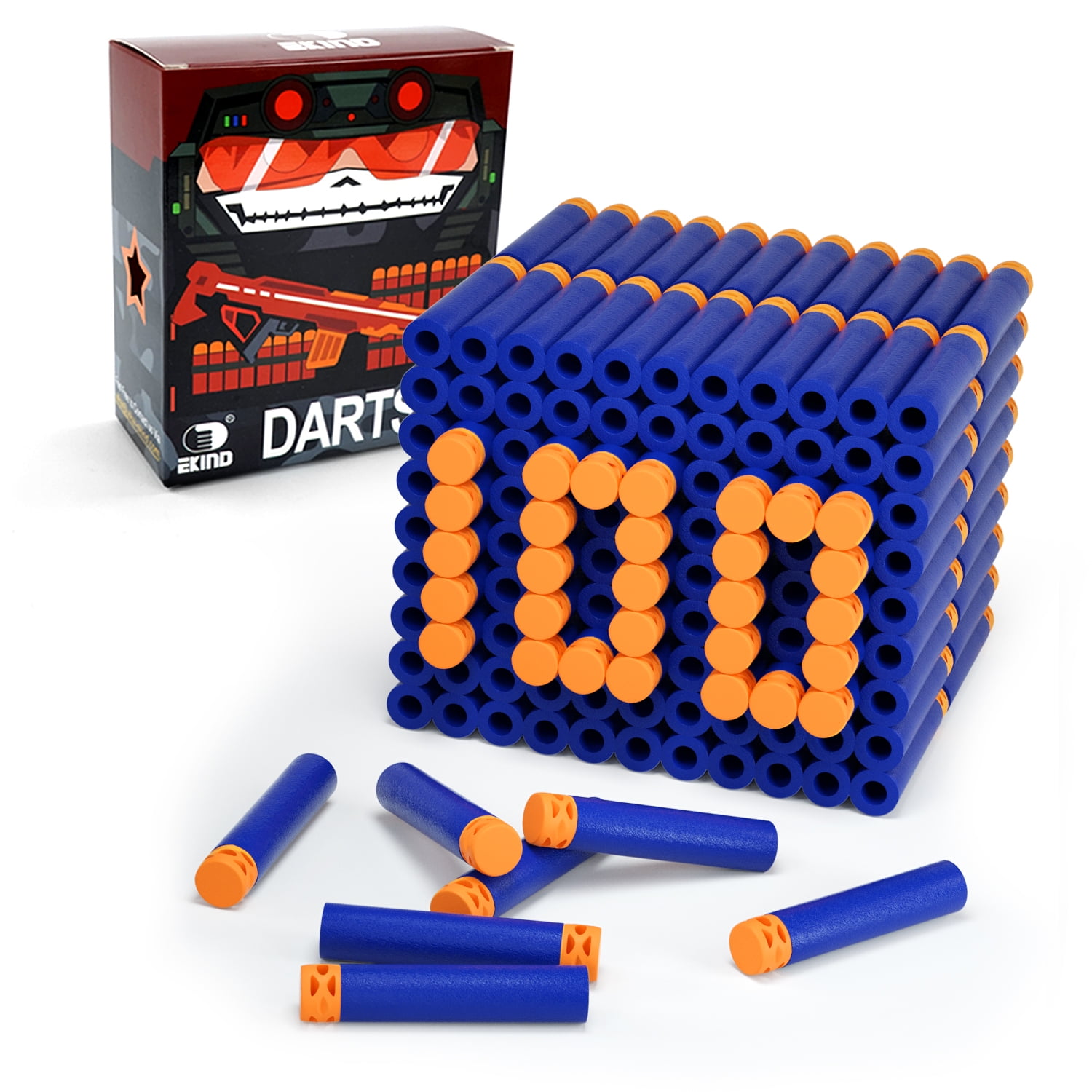 EKIND 100 Pcs Waffles Darts Refill Pack Foam Bullet Compatible for NERF ...