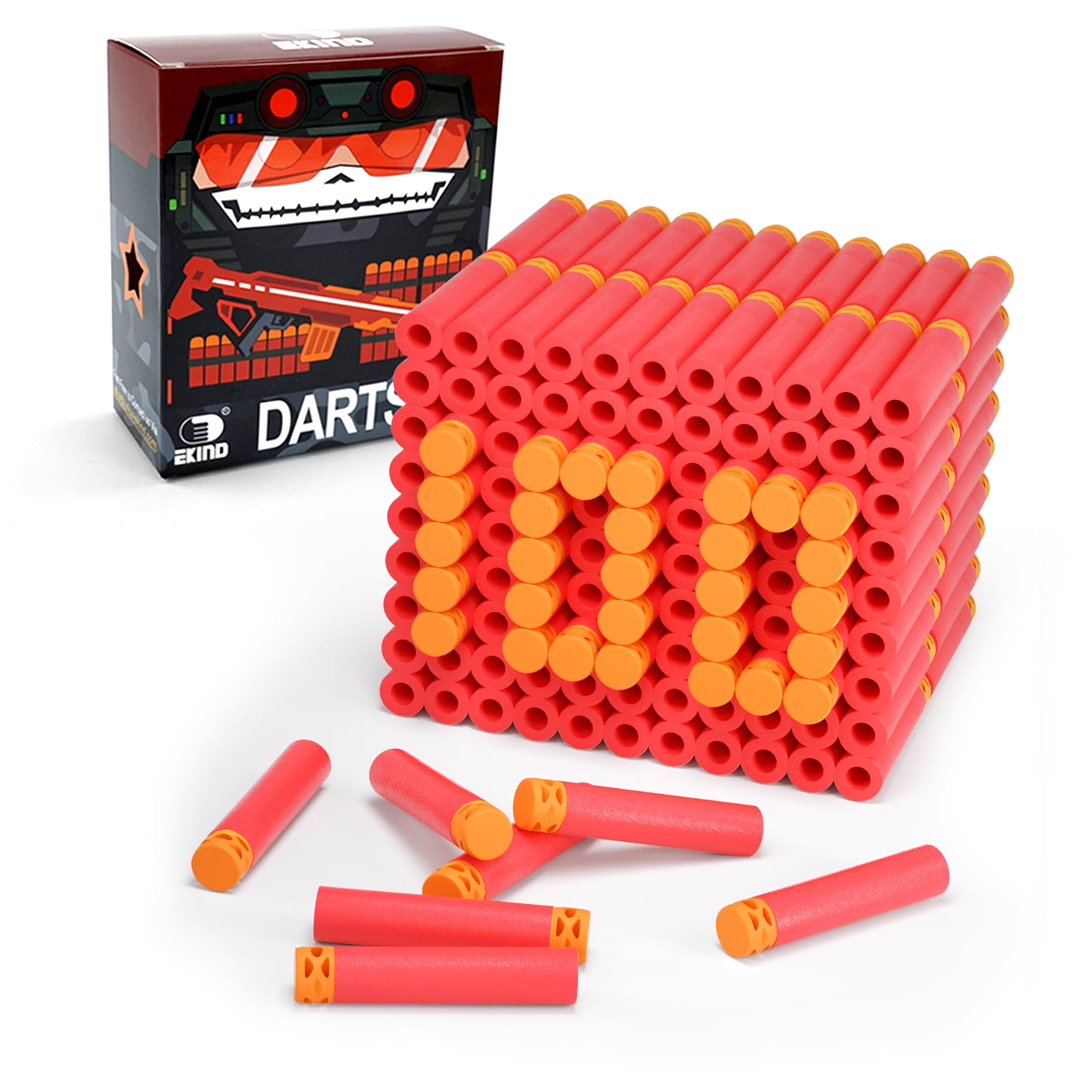 EKIND 100 Pcs Waffles Darts Refill Pack Foam Bullet Compatible for NERF ...