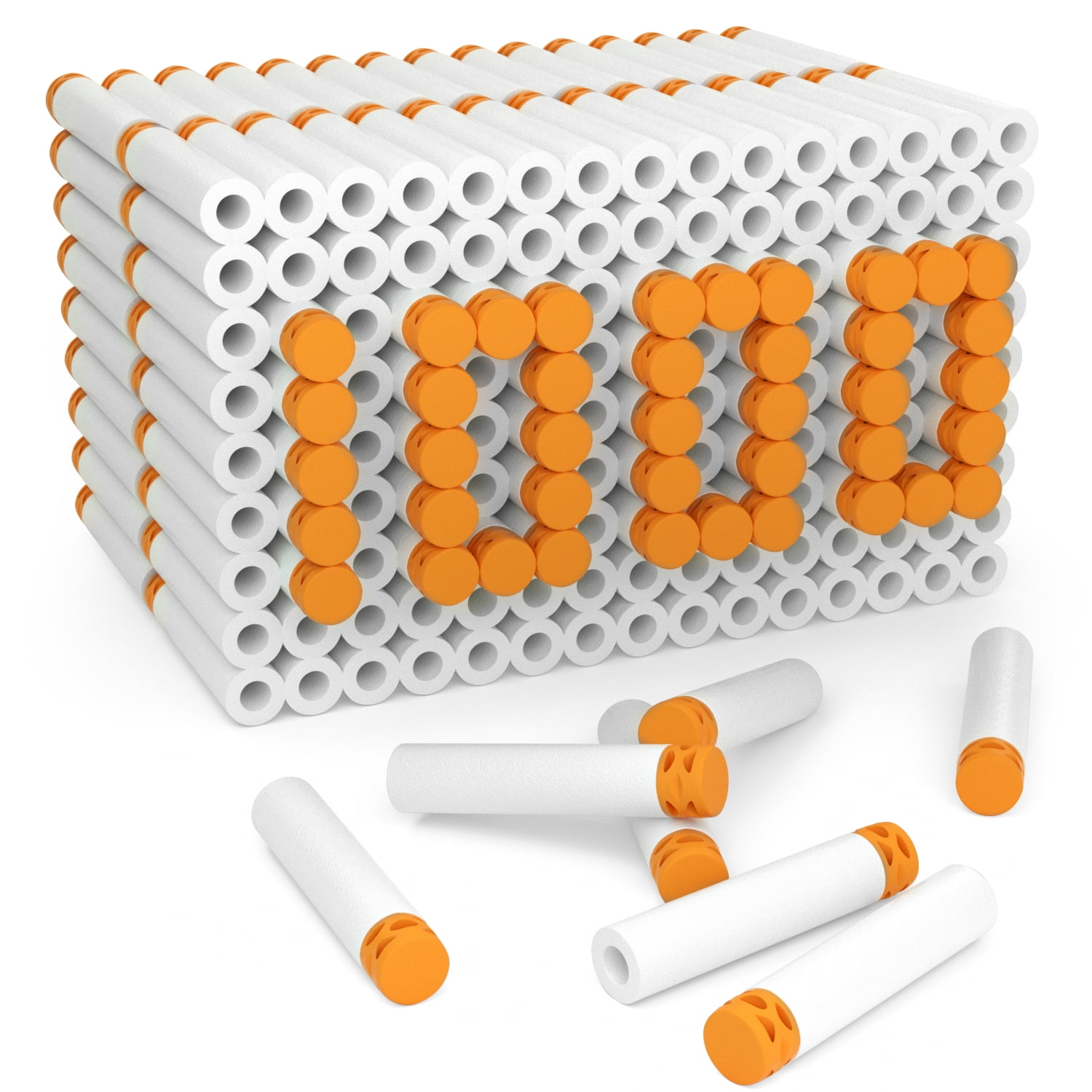 EKIND 1000 Pcs Waffles Darts Refill Pack Foam Bullet Compatible for ...