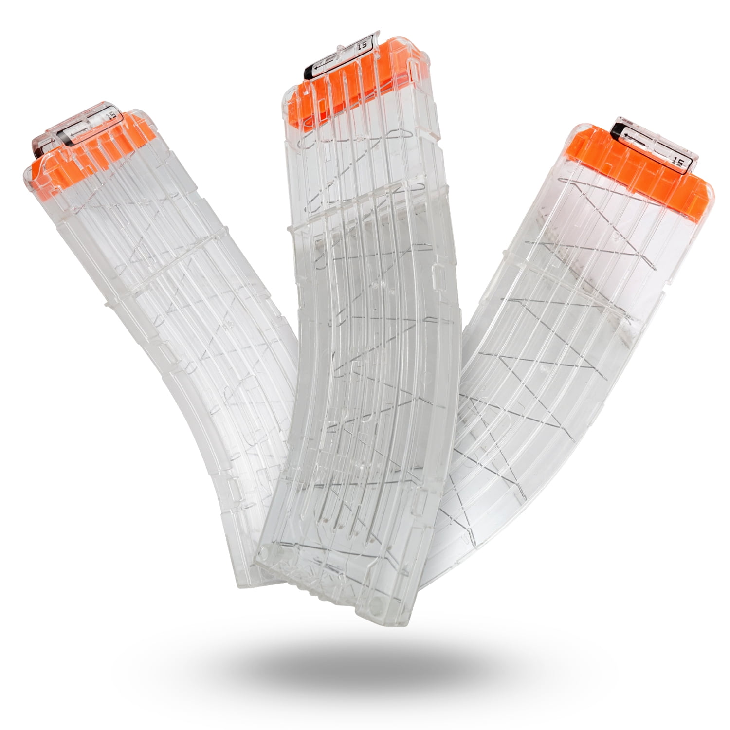 EKIND 15-Dart Banana Curved Clips Compatible with Nerf Elite Magazines - Quick Reload Soft Dart ...