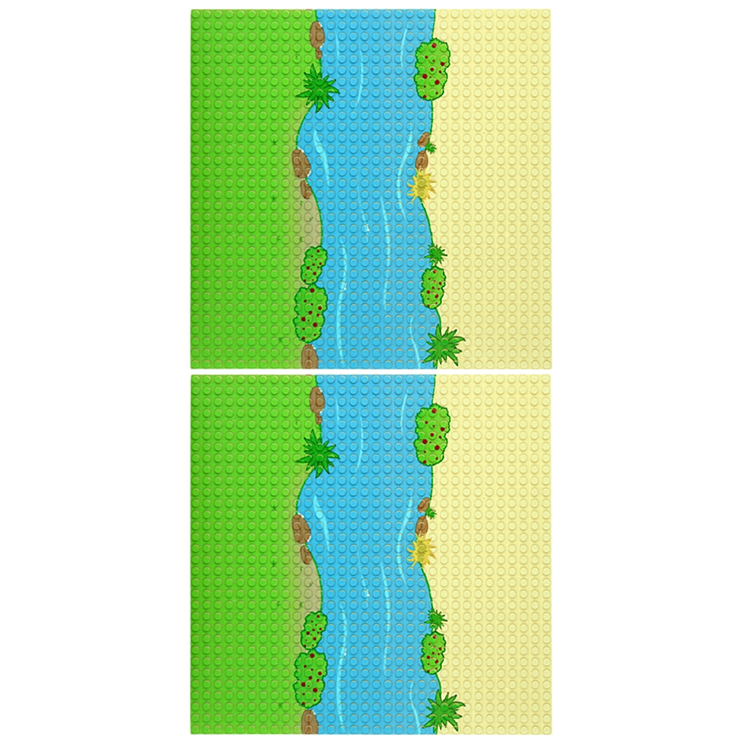 EKIND 2-Pack 10" x 10" Rainforest Base Brick Plate Compatible for All ...