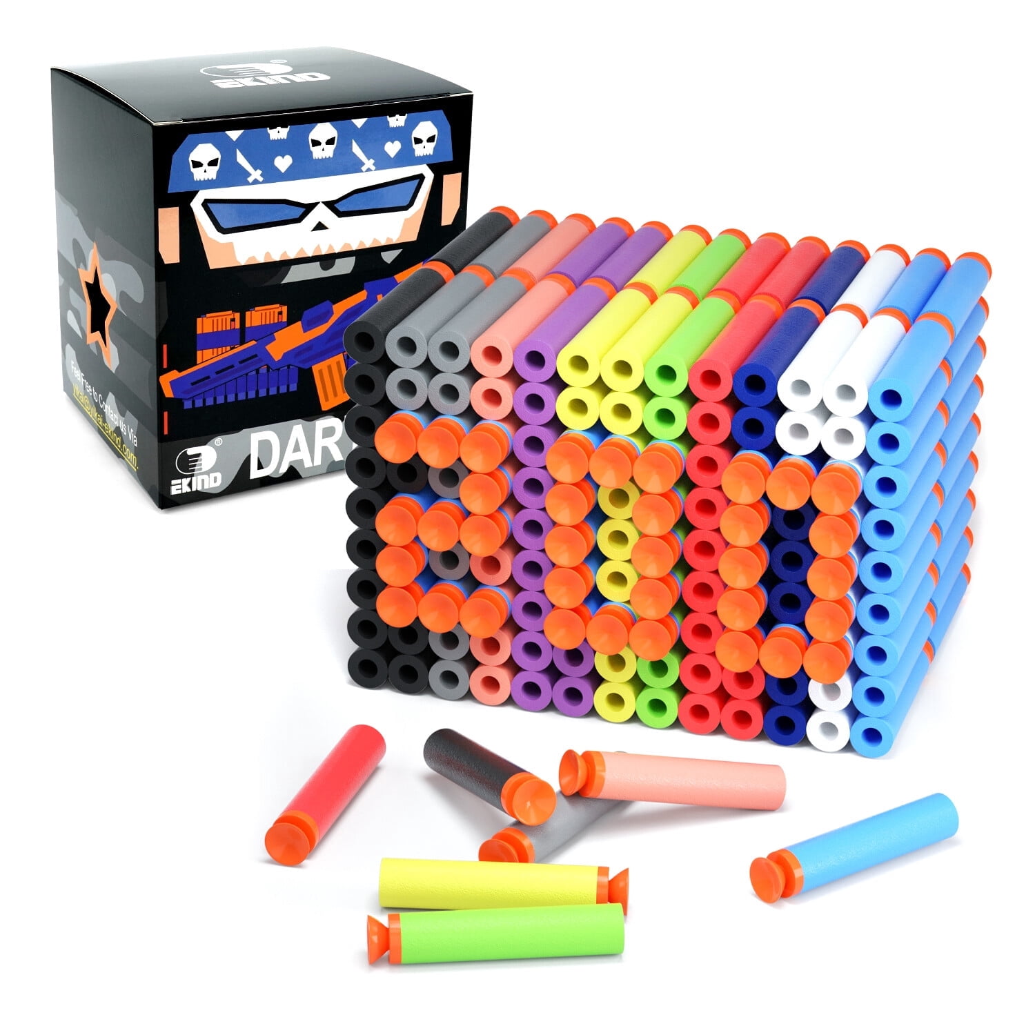 EKIND 200 Pcs Suction Darts Refill Pack Foam Bullet Compatible for NERF ...