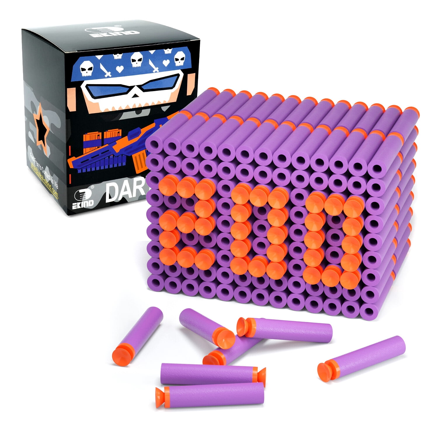 EKIND 200 Pcs Suction Darts Refill Pack Foam Bullet Compatible for NERF ...
