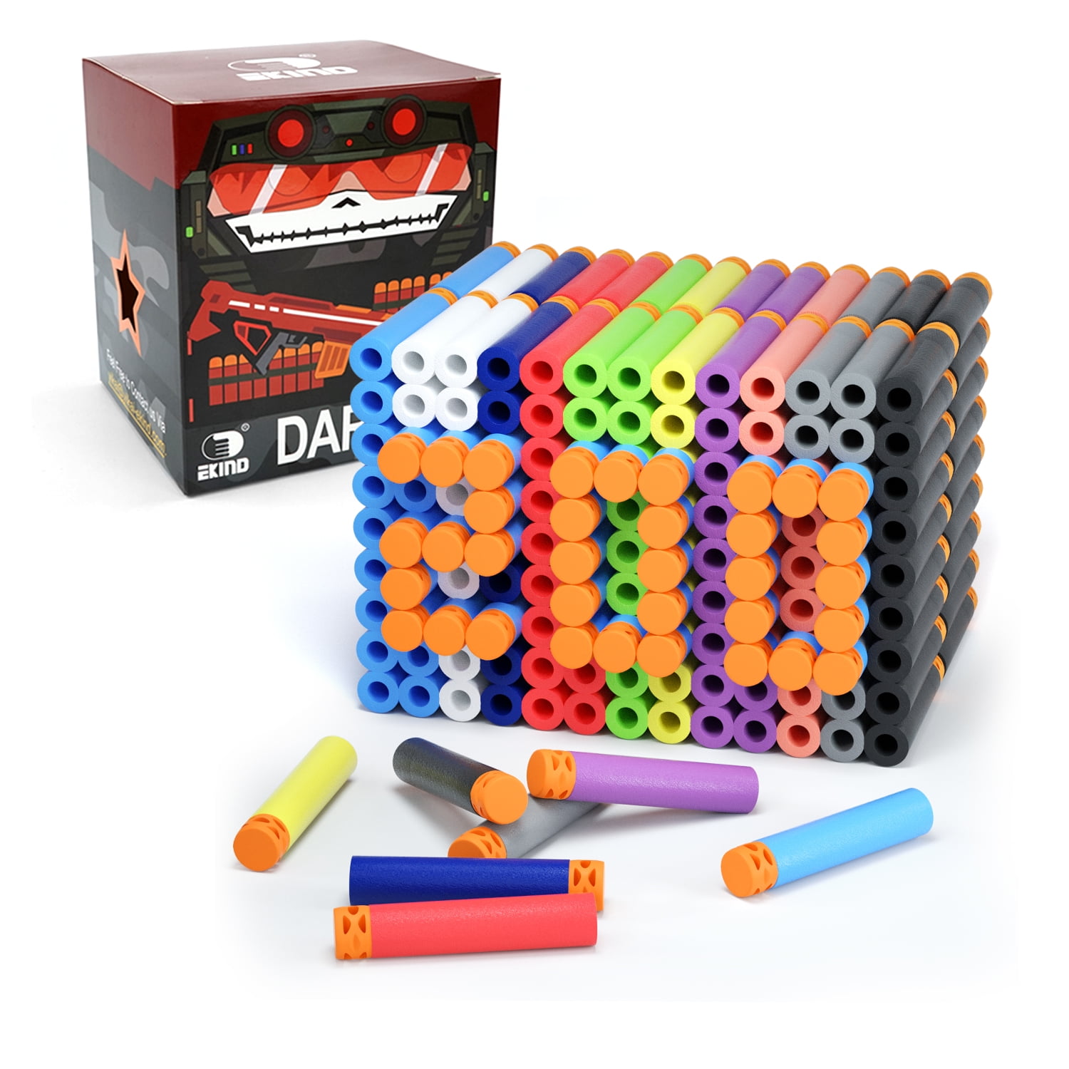 EKIND 200 Pcs Waffles Darts Refill Pack Foam Bullet Compatible for NERF ...