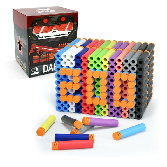 EKIND 200 Pcs Waffles Darts Refill Pack Foam Bullet Compatible for NERF ...