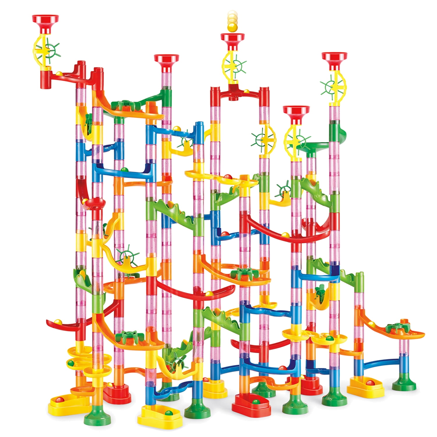 EKIND 232 Pcs Learning Adventure Tall Maze Toys Marble Run Set for Kids ...