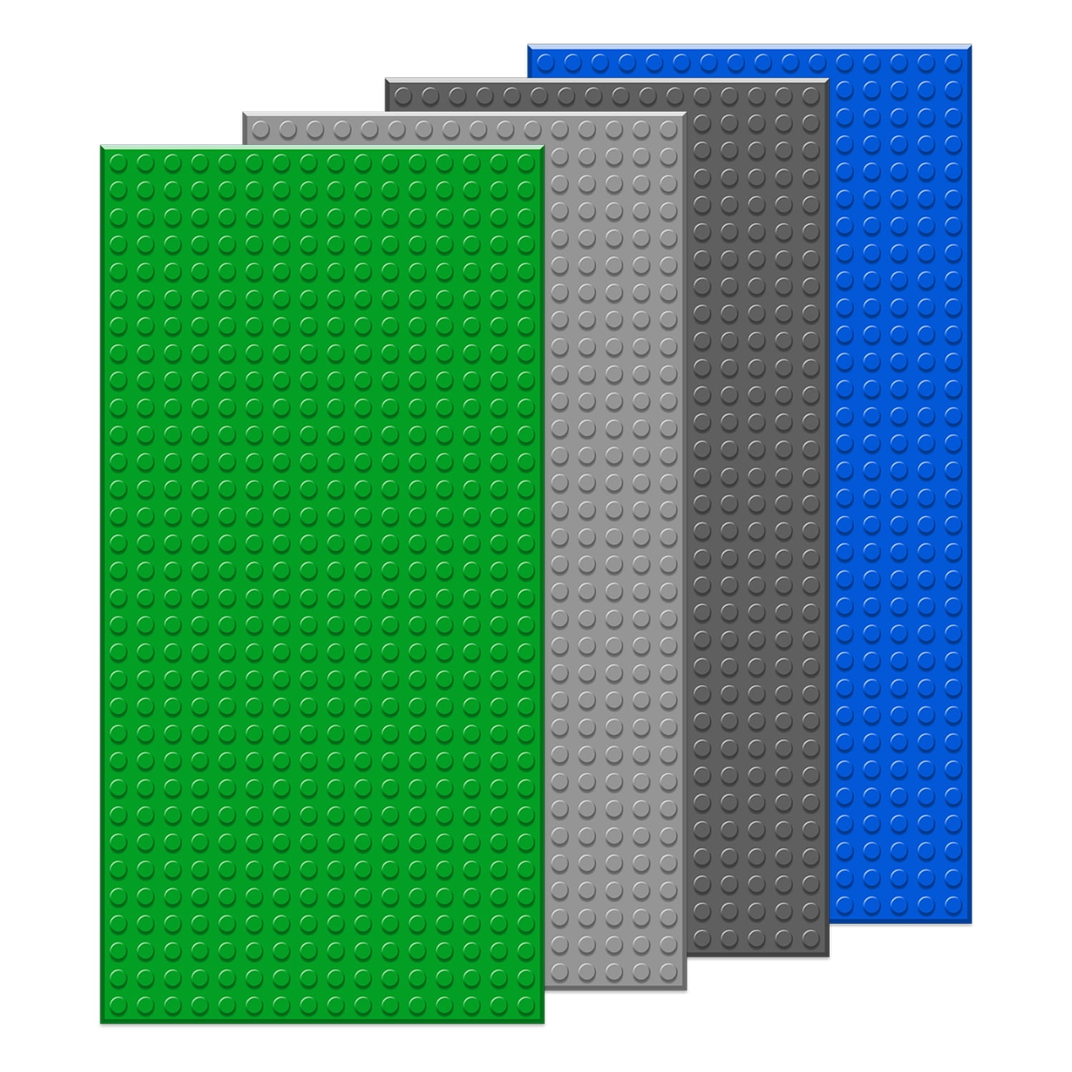 EKIND 4 PCS Classic 5" x 10" Building Baseplates, Compatible with Major ...