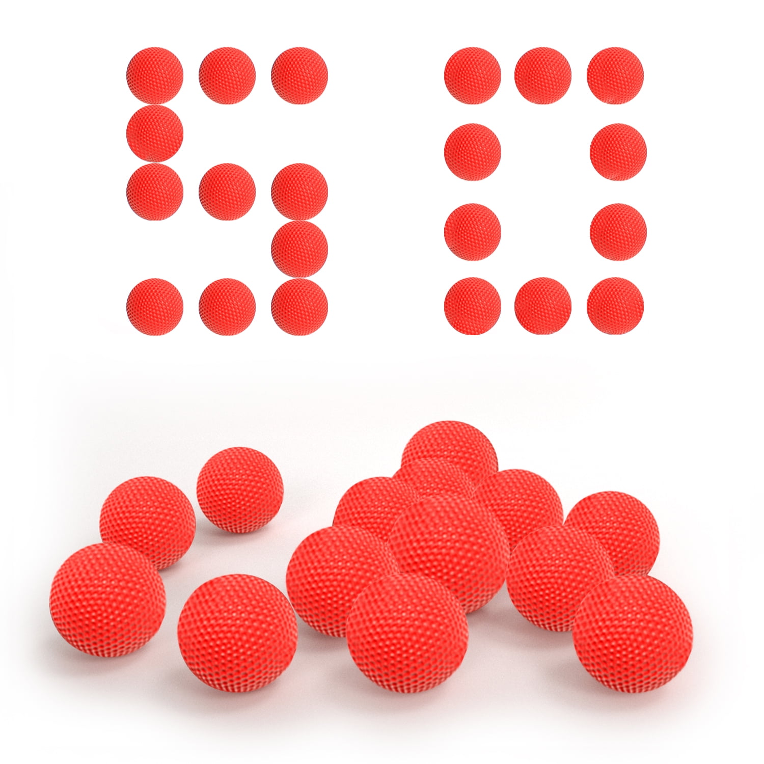 EKIND 50 Rounds Bulk Refill Ammo Bullet Balls Compatible for Nerf Rival ...