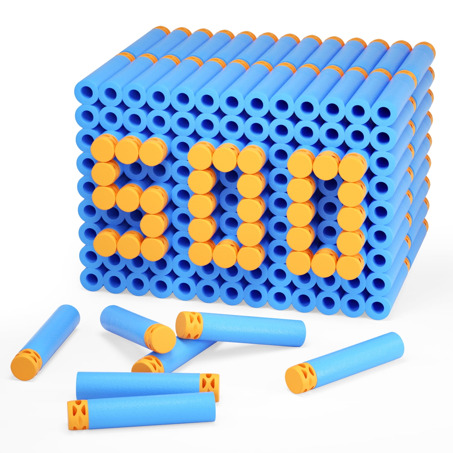 EKIND 500 Pcs Waffles Darts Refill Pack Foam Bullet Compatible for NERF ...