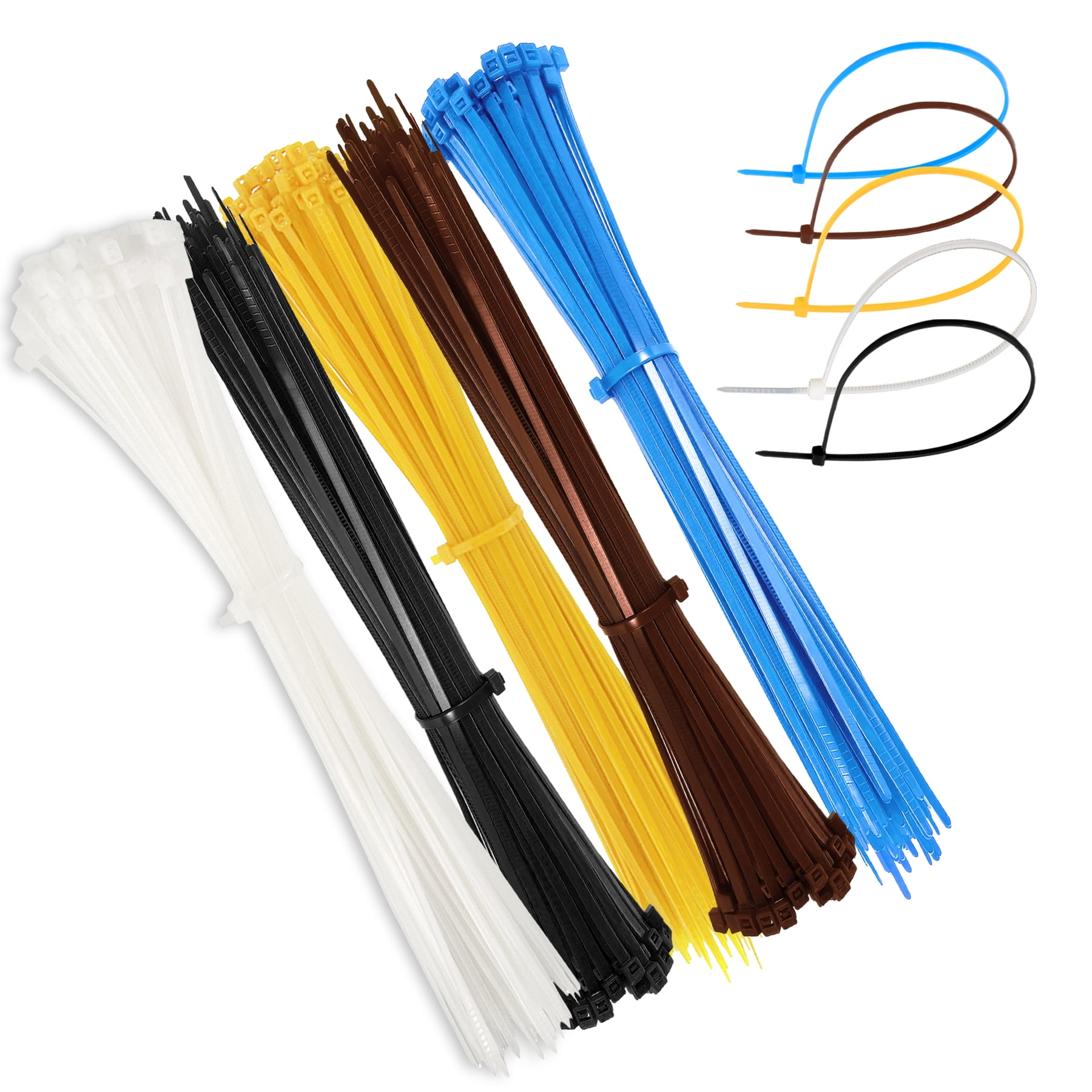 EKIND Cable Zip Ties 8 Inch - 100 Pack Self Locking Nylon Wire Ties for ...