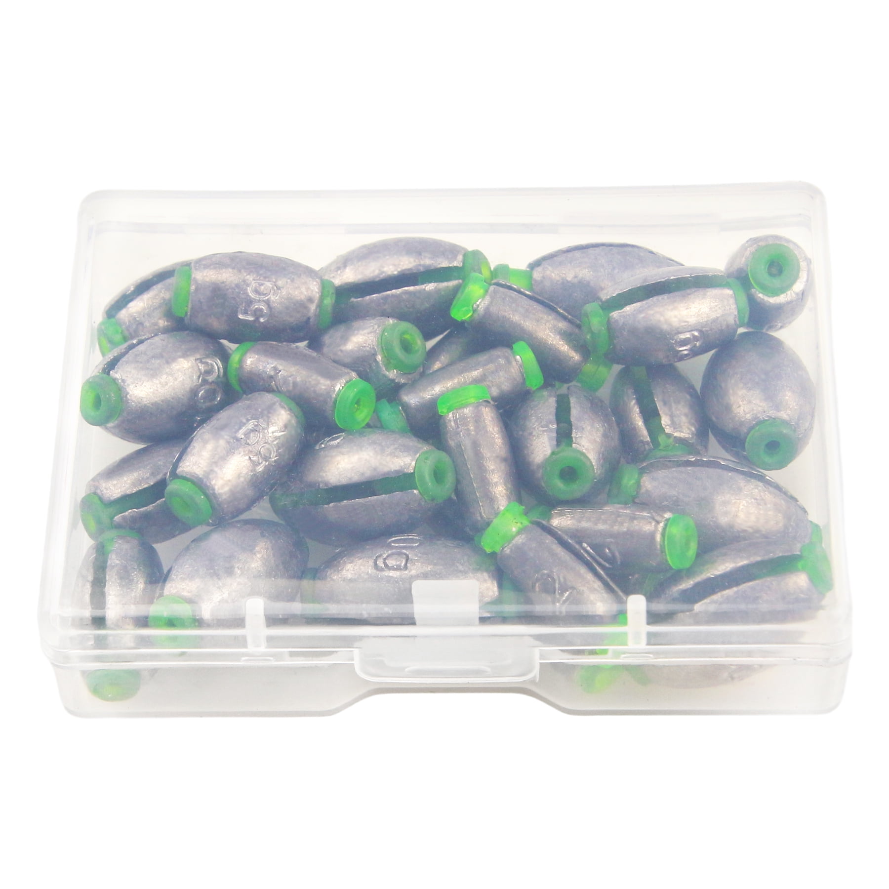 EKIND Egg Sinkers Weights Fishing Round Split-Shot Removable Fishing Weights Bass Casting Gear ...