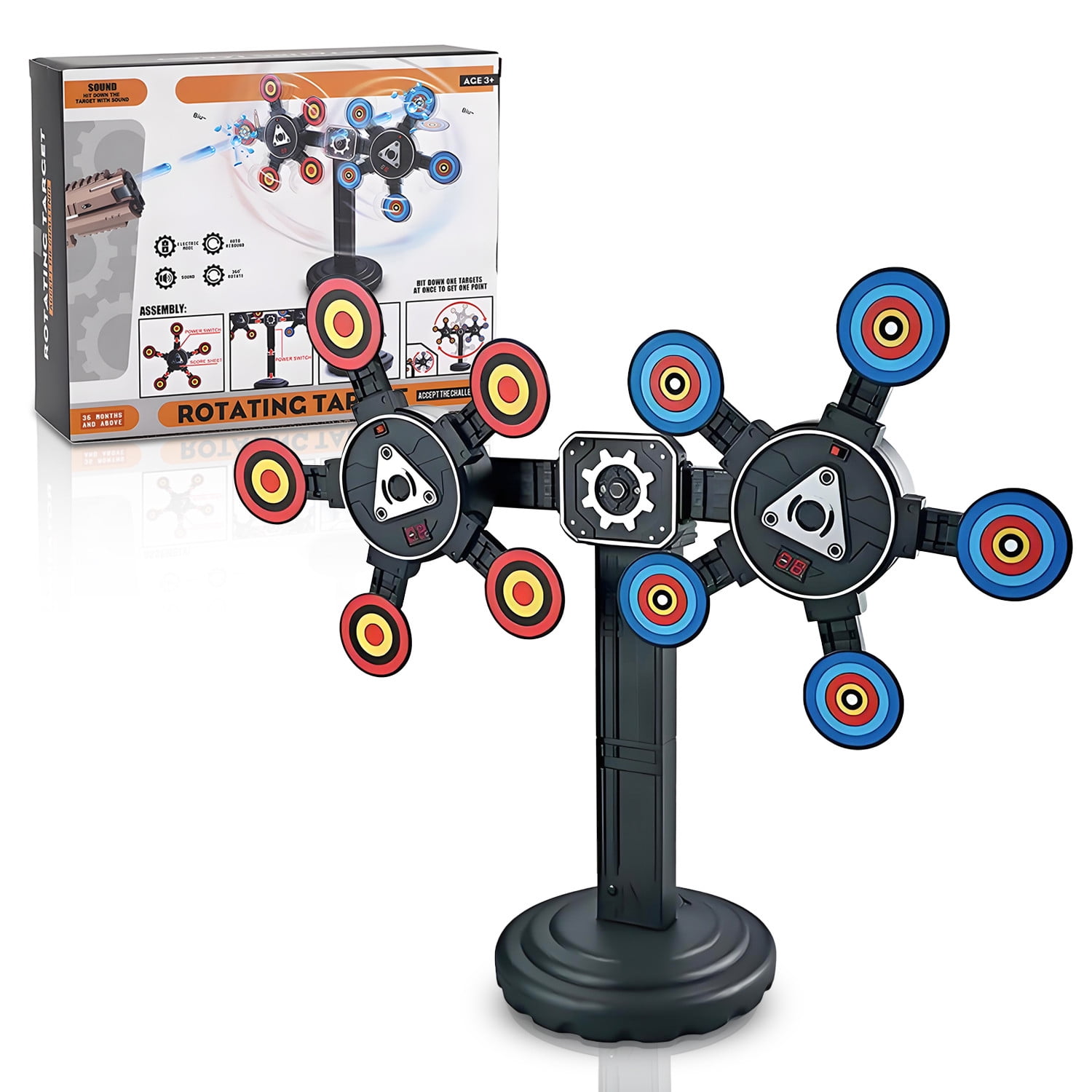 EKIND Electronic Shooting Target for Nerf Gun Foam Dart, Electronic ...