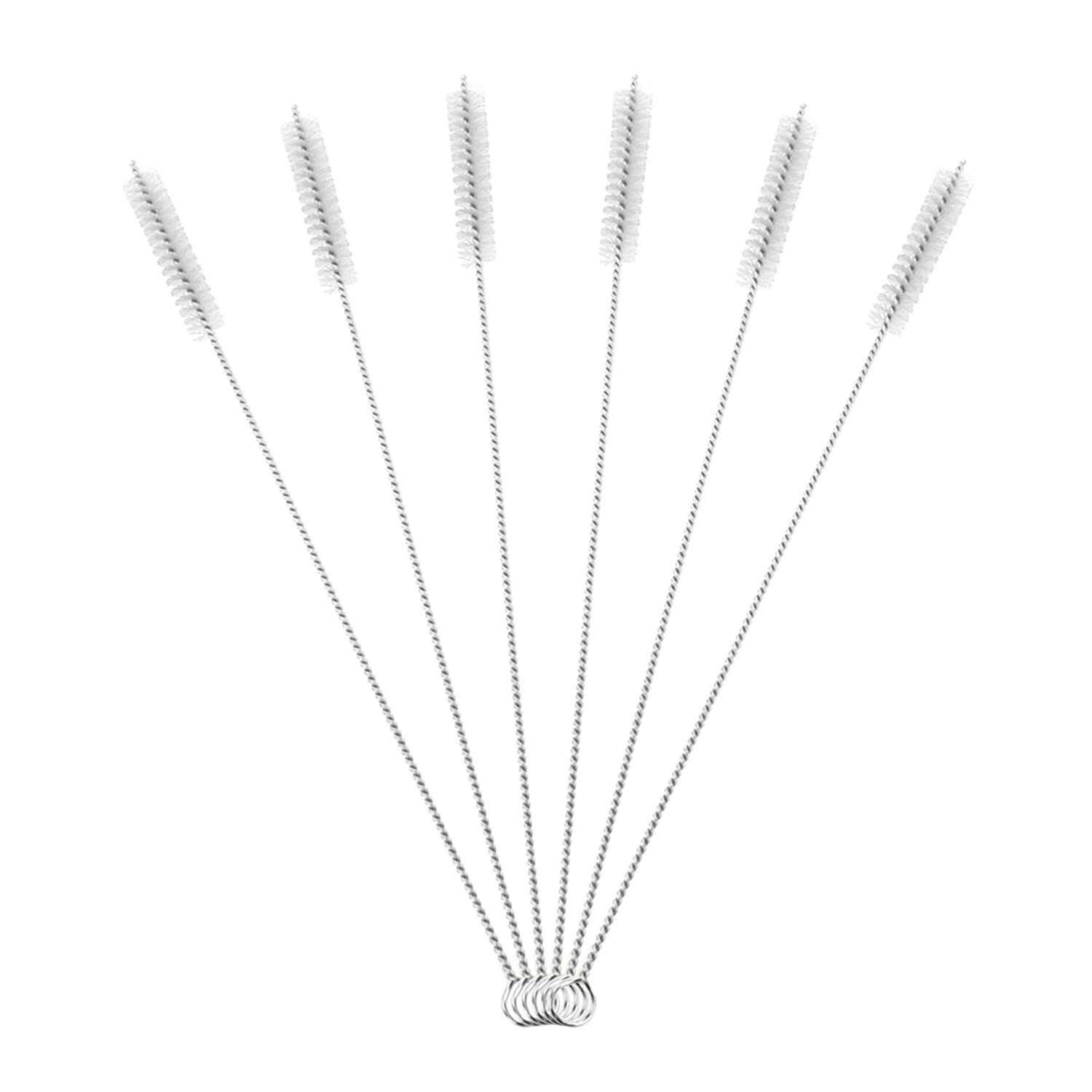 EKIND Long Straw Cleaner Brushes, Nylon Bristles Stainless Steel Handle ...