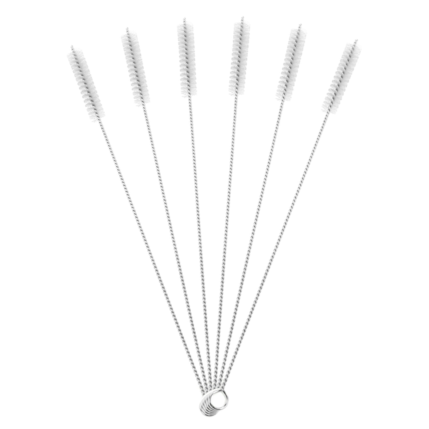 EKIND Long Straw Cleaner Brushes, Nylon Bristles Stainless Steel Handle ...