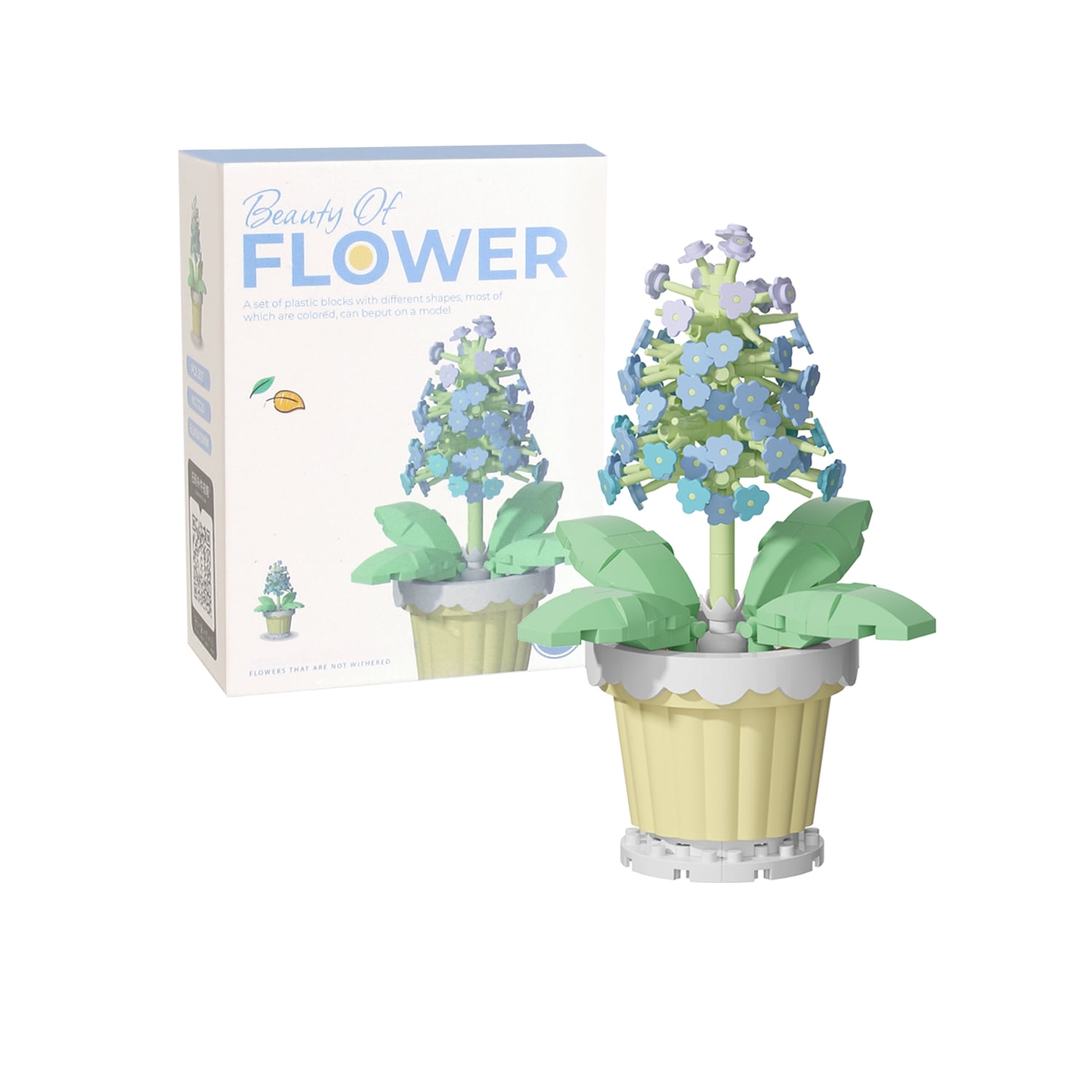 EKIND Mini Building Block Flower Potted Plants Set, Colorful Cute Small ...