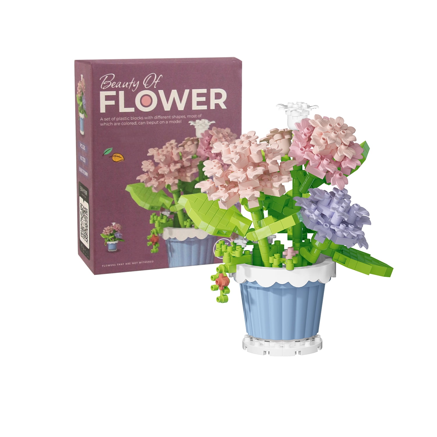 EKIND Mini Building Block Flower Potted Plants Set, Colorful Cute Small ...