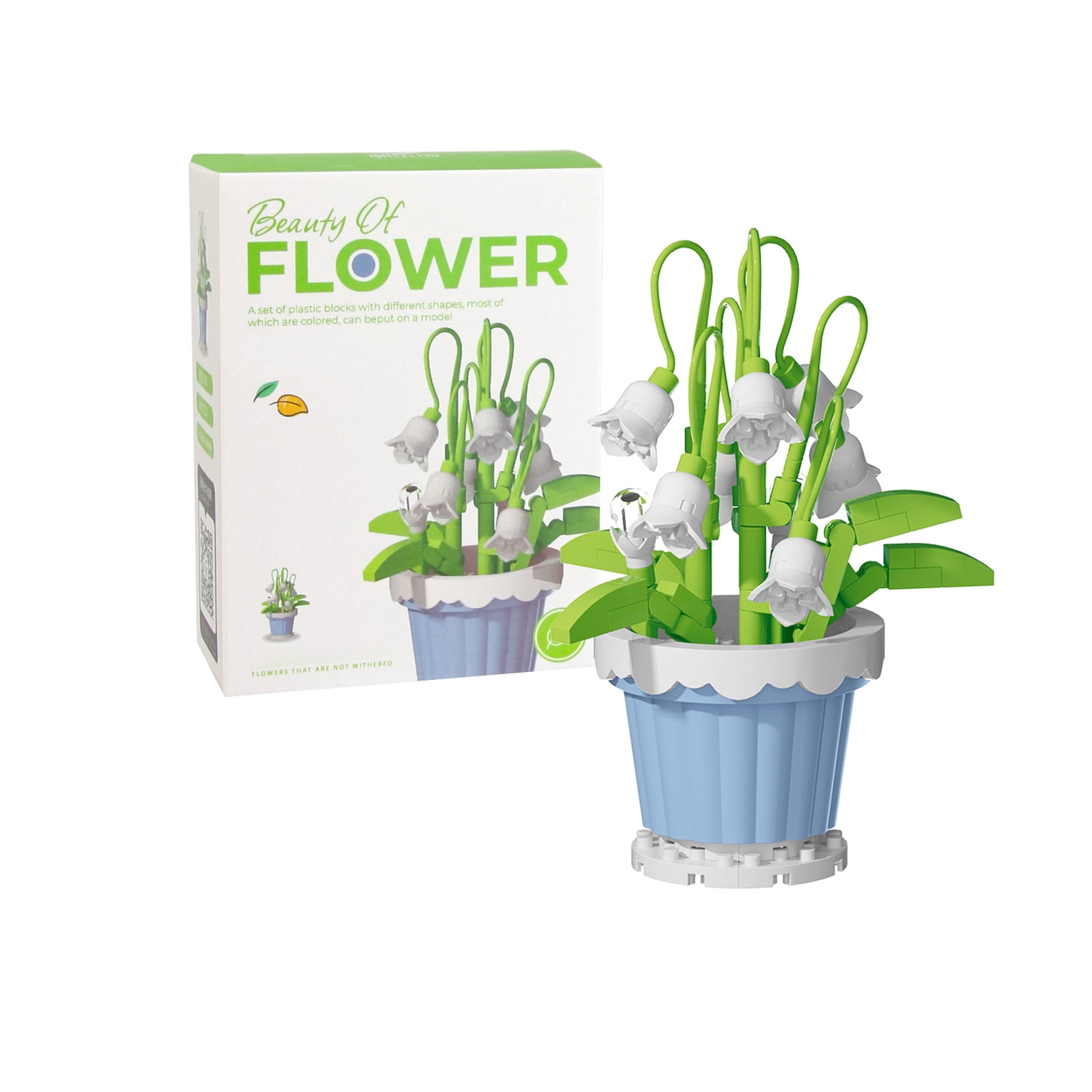 EKIND Mini Building Block Flower Potted Plants Set, Colorful Cute Small ...