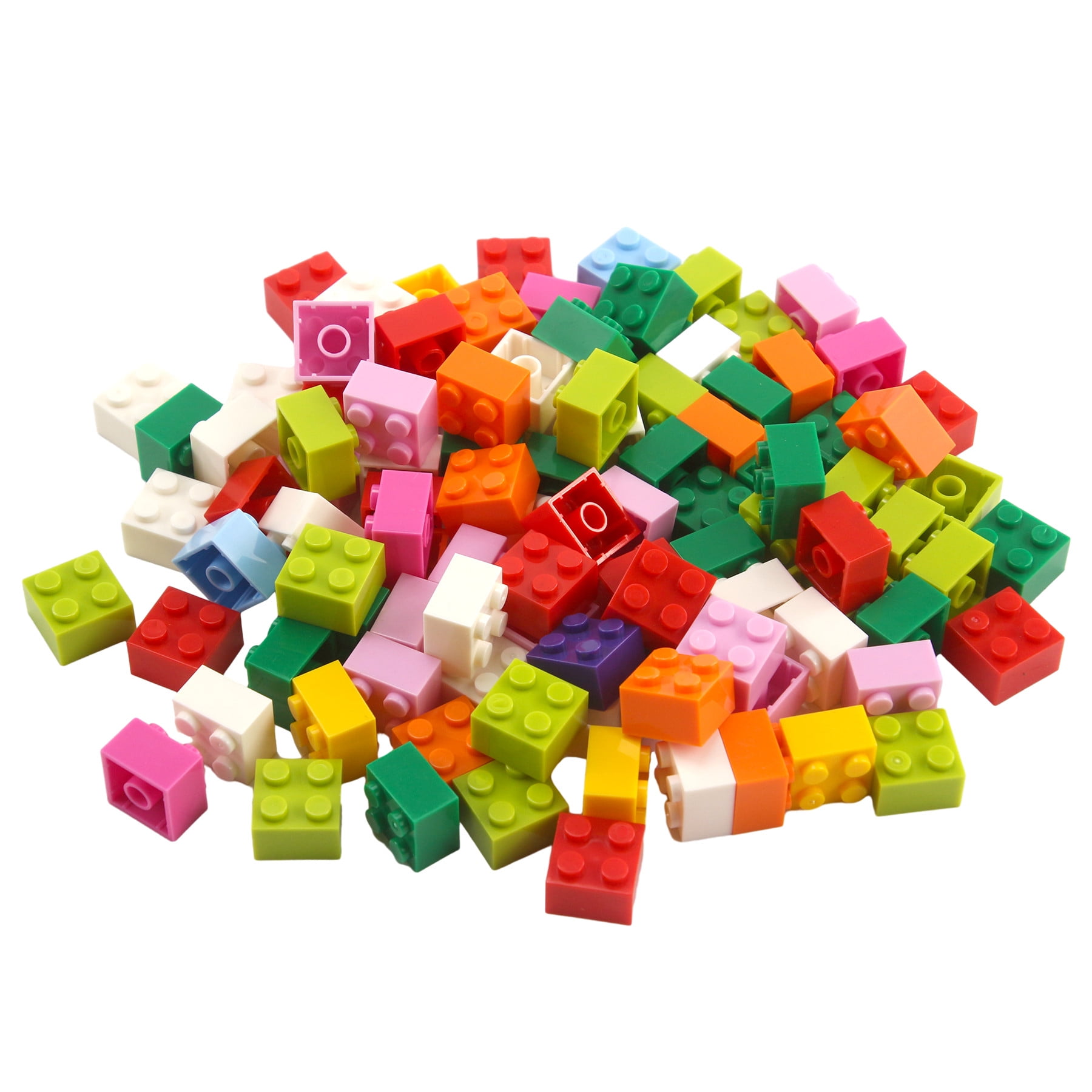 EKIND Regular Colors 2x2 Shapes Classic Educational Building Bricks Set ...