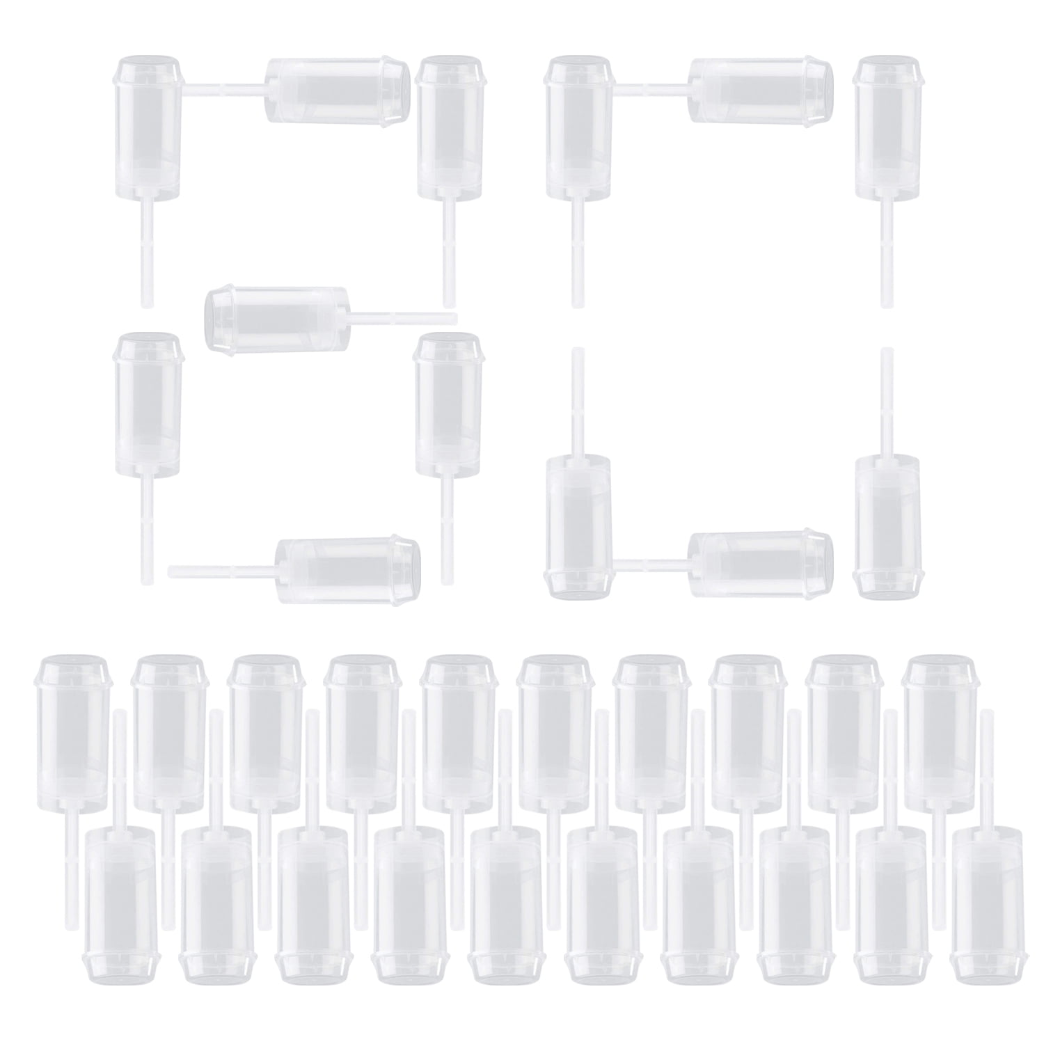 EKIND Round Shape Clear Push-Up Cake Pop Shooter Plastic Containers ...